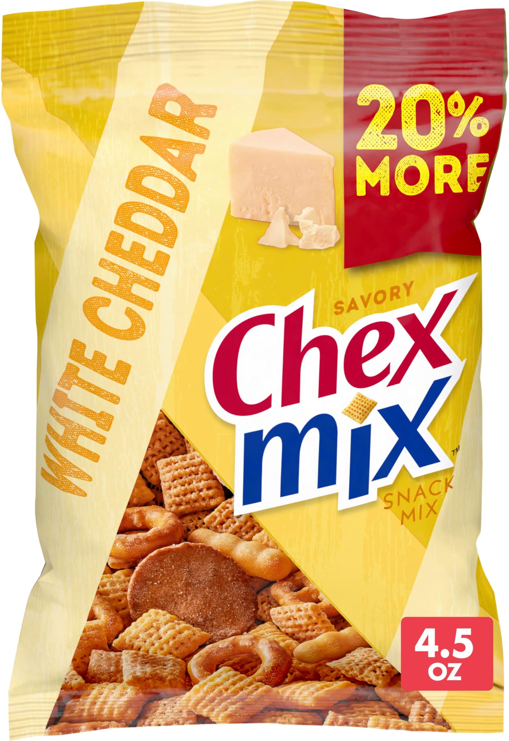 Amazon.com: Chex Mix Savory White Cheddar Snack Mix, 4.5 OZ