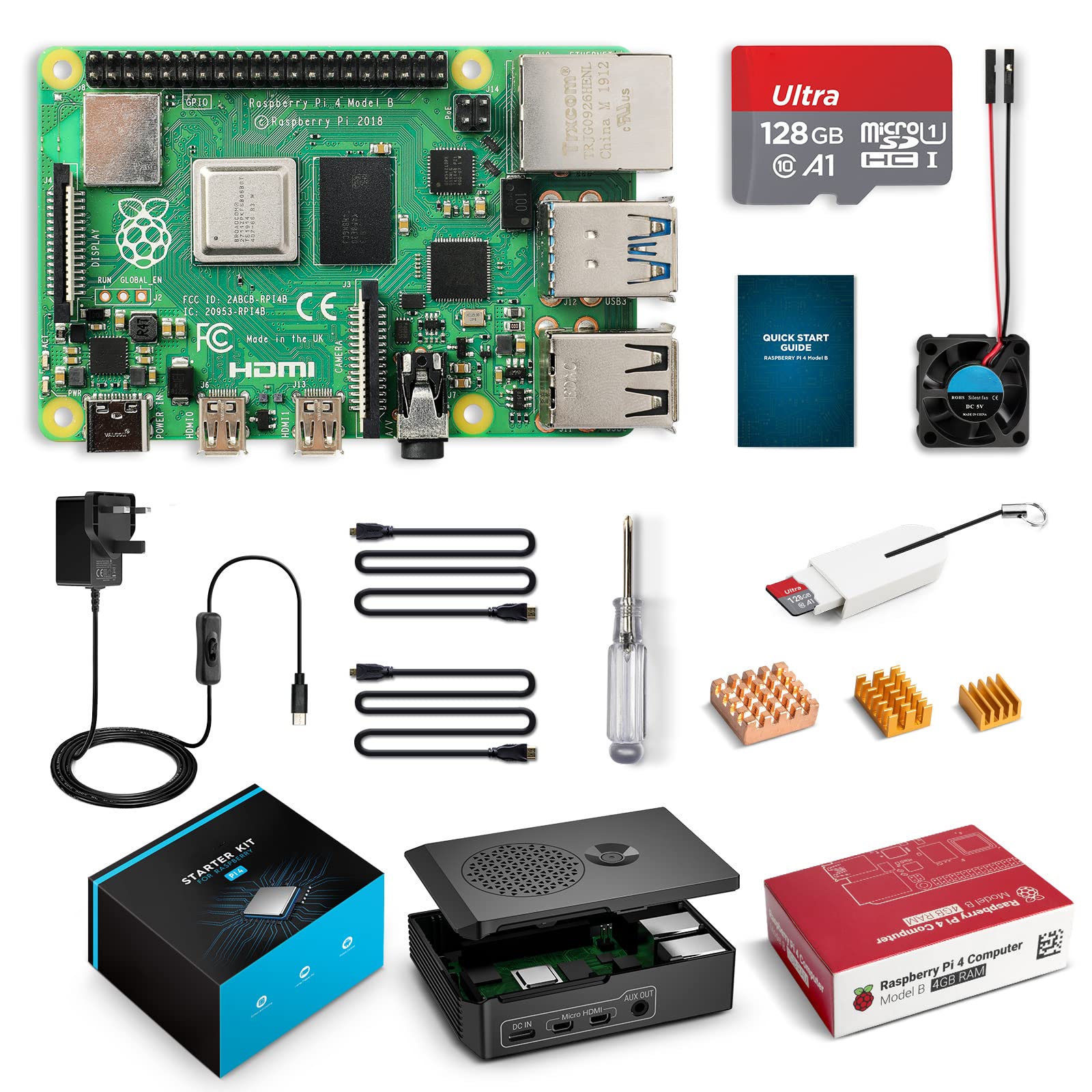 New Raspberry Pi 4 Model B 4gb Ram Starter Kit | Desertcart OMAN