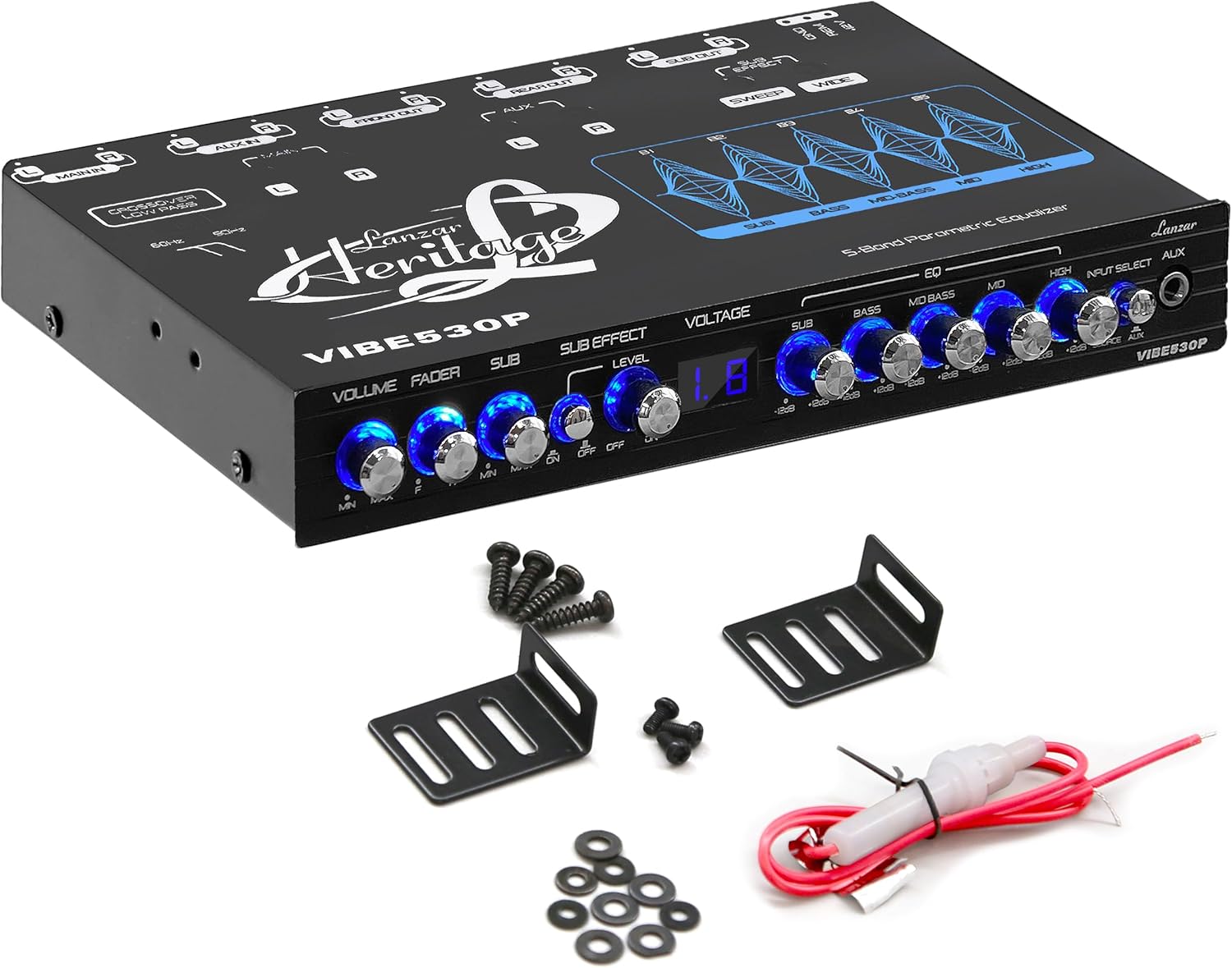 Amazon.com: Lanzar Parametric Equalizer with Subwoofer - 9 Volt RMS Pre ...