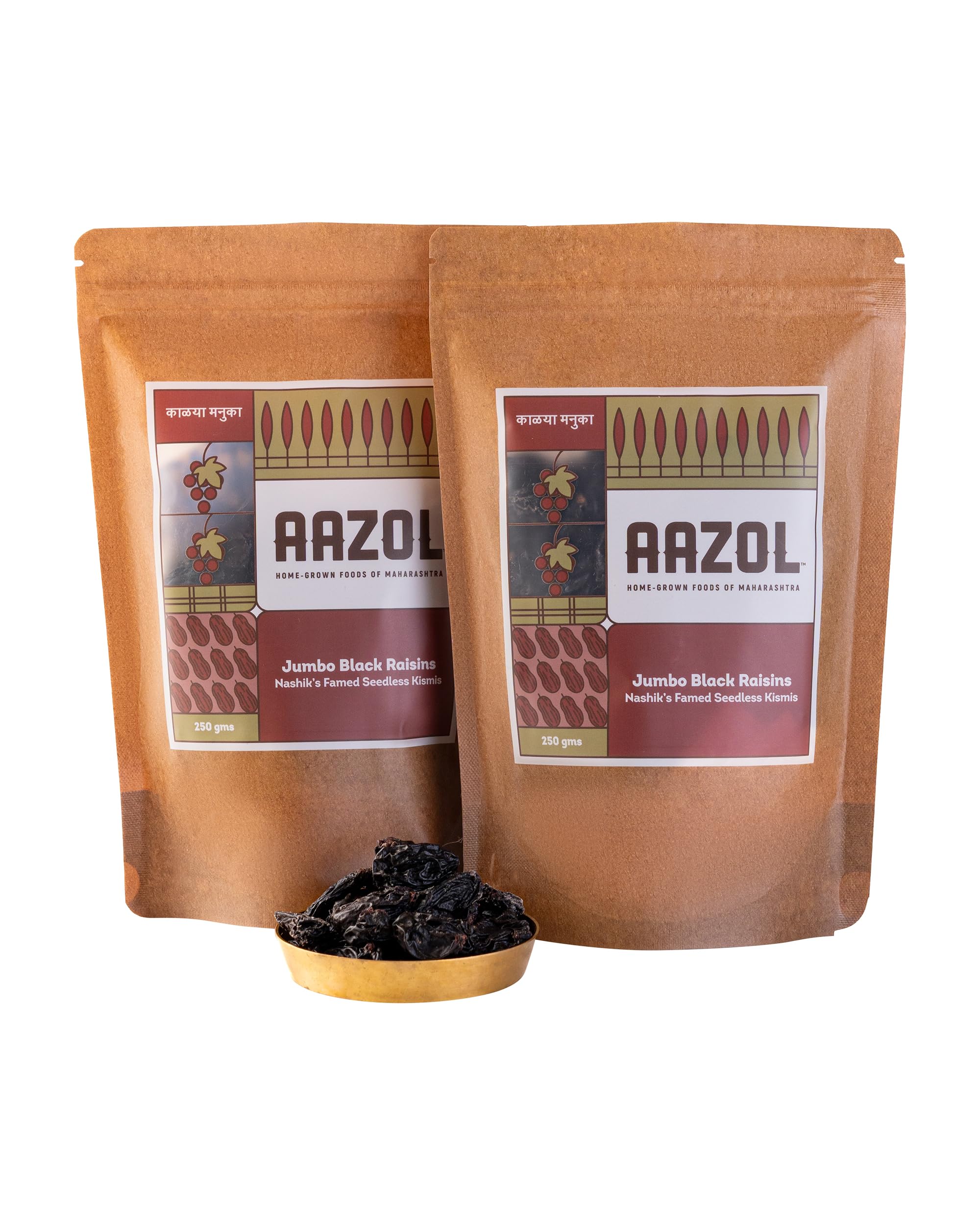 Aazol Premium Jumbo Black Raisins: Nashik's Famed Seedless Kismis ...