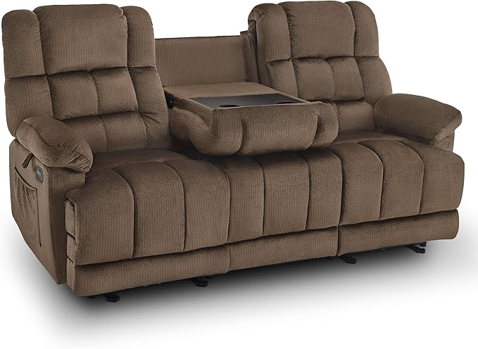 Amazon.com: MCombo Zero Gravity Power Recliner Sofa with Drop Down ...