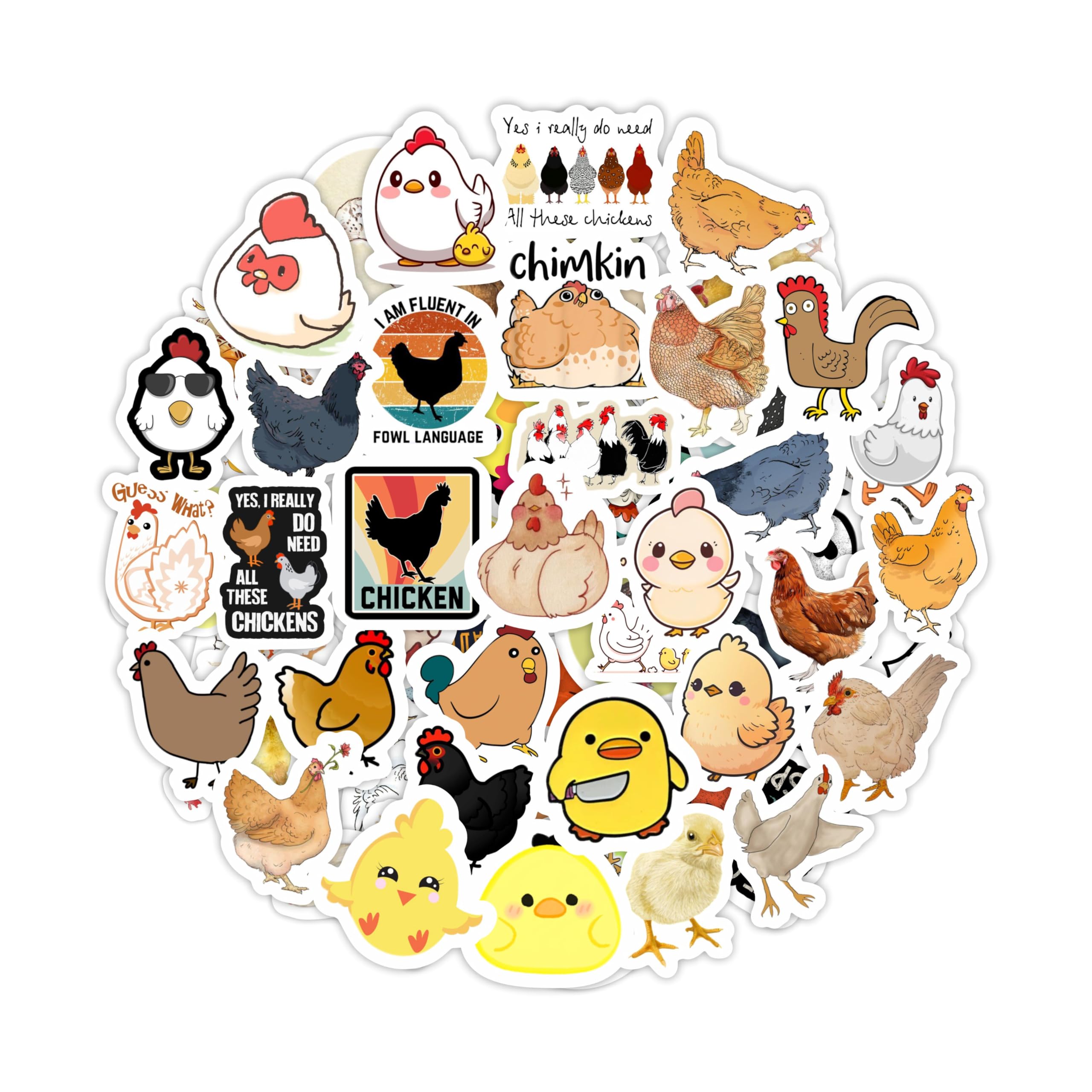 Amazon.com: Chicken Stickers for Water Bottle and Laptop - Chicken ...
