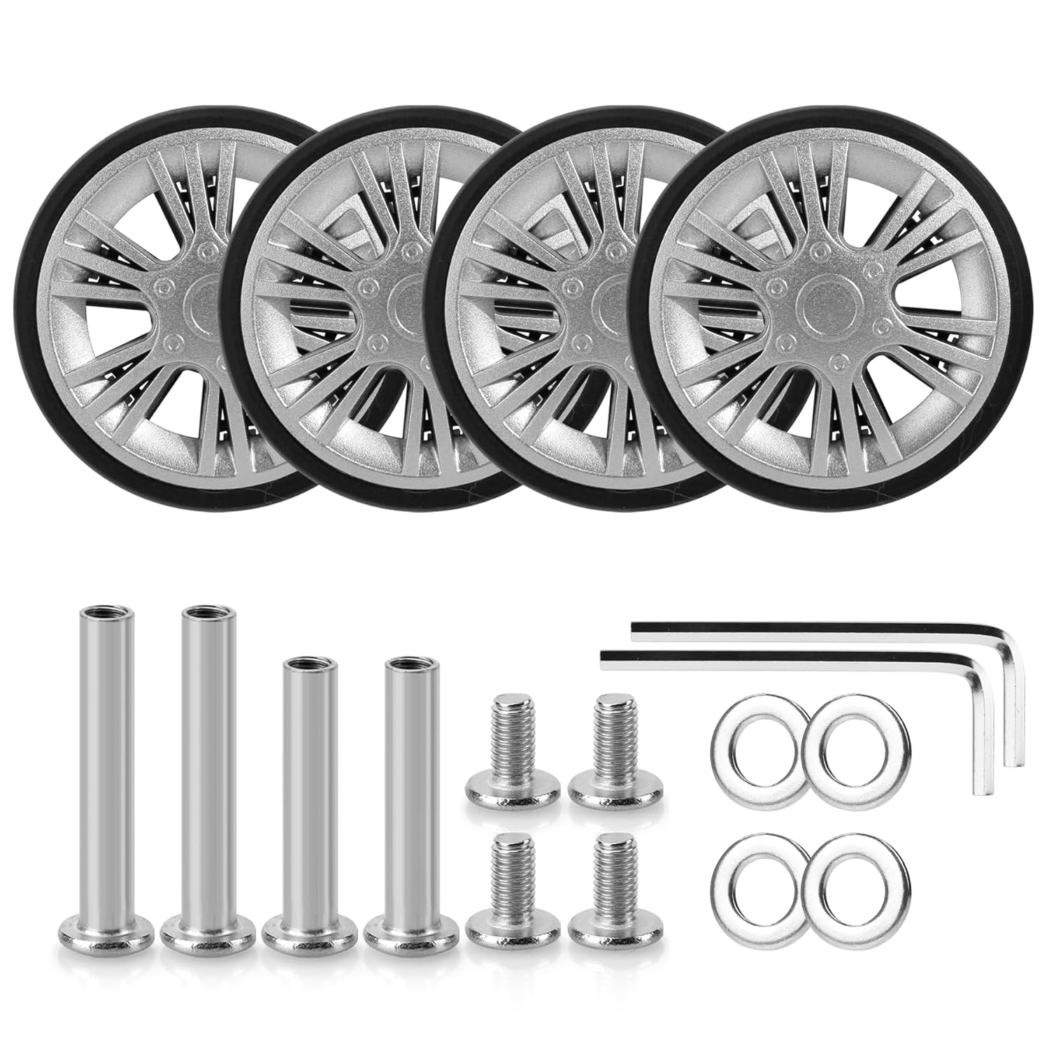 Amazon.com: Volein 4Pcs 2.17in/55mm Replacement Luggage Wheels 360 ...