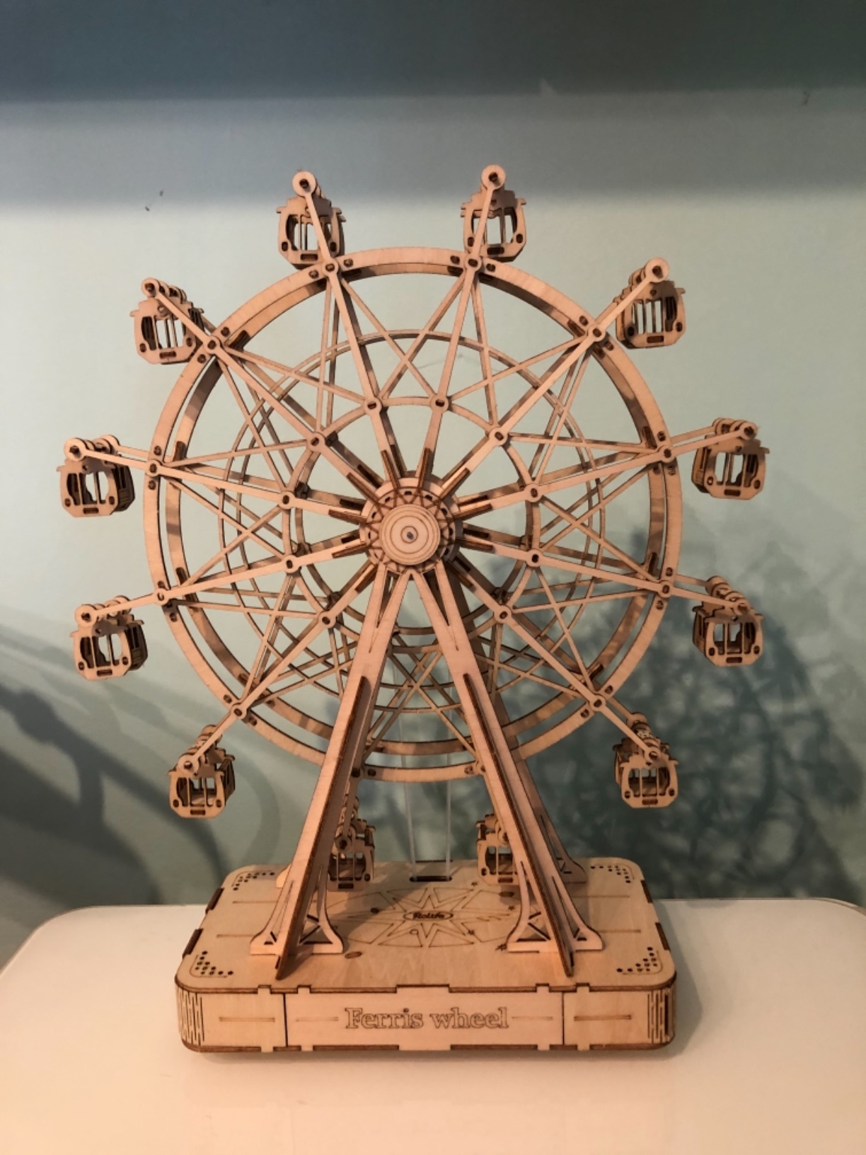 ROBOTIME 3D Wooden Puzzle Musical Ferris Wheel Model Kits to Build DIY ...