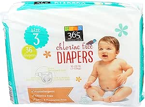 Amazon.com: 365 Everyday Value, Diapers Size 3, 36 ct : Baby