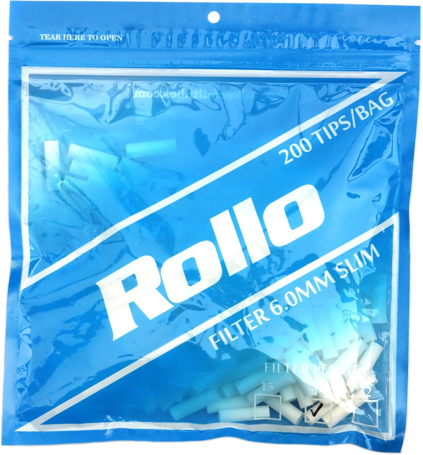 Amazon.com: Rollo Slim Filters 6mm x 20mm – 200 Count Pack of Long ...