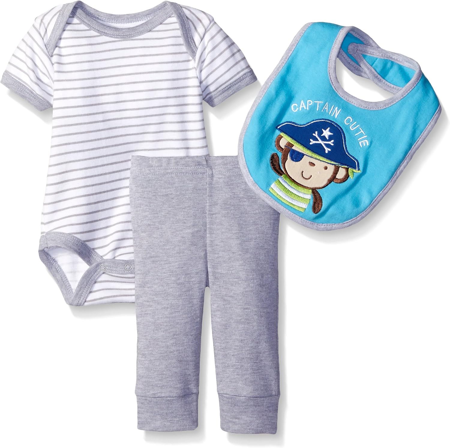 Amazon.com: BON BEBE Baby Boys' Captain Cute 3 Piece Set with Bodysuit ...
