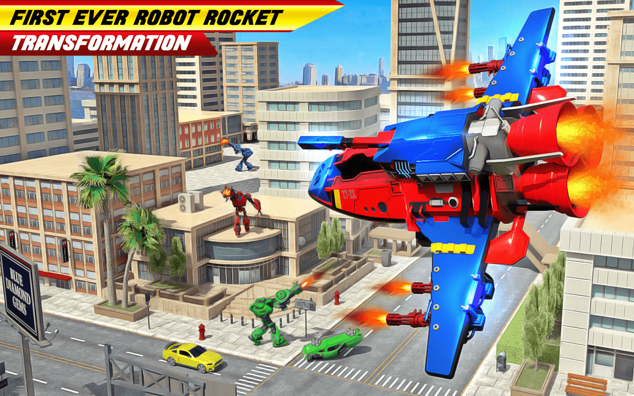 Flying Robot Rocket Transform Robot Shooting Games - App on Amazon Appstore