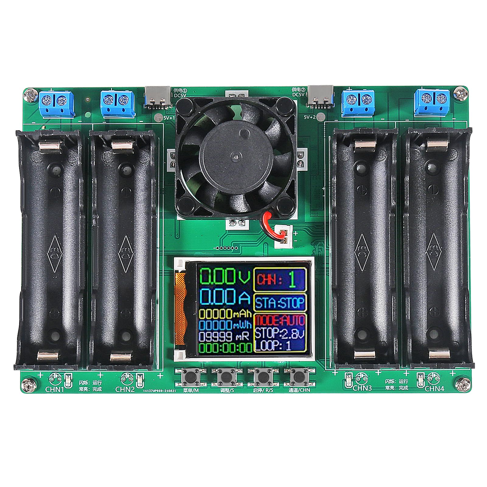 Battery Load Tester DWEII 18650 Battery Capacity Tester - 4-Channel ...