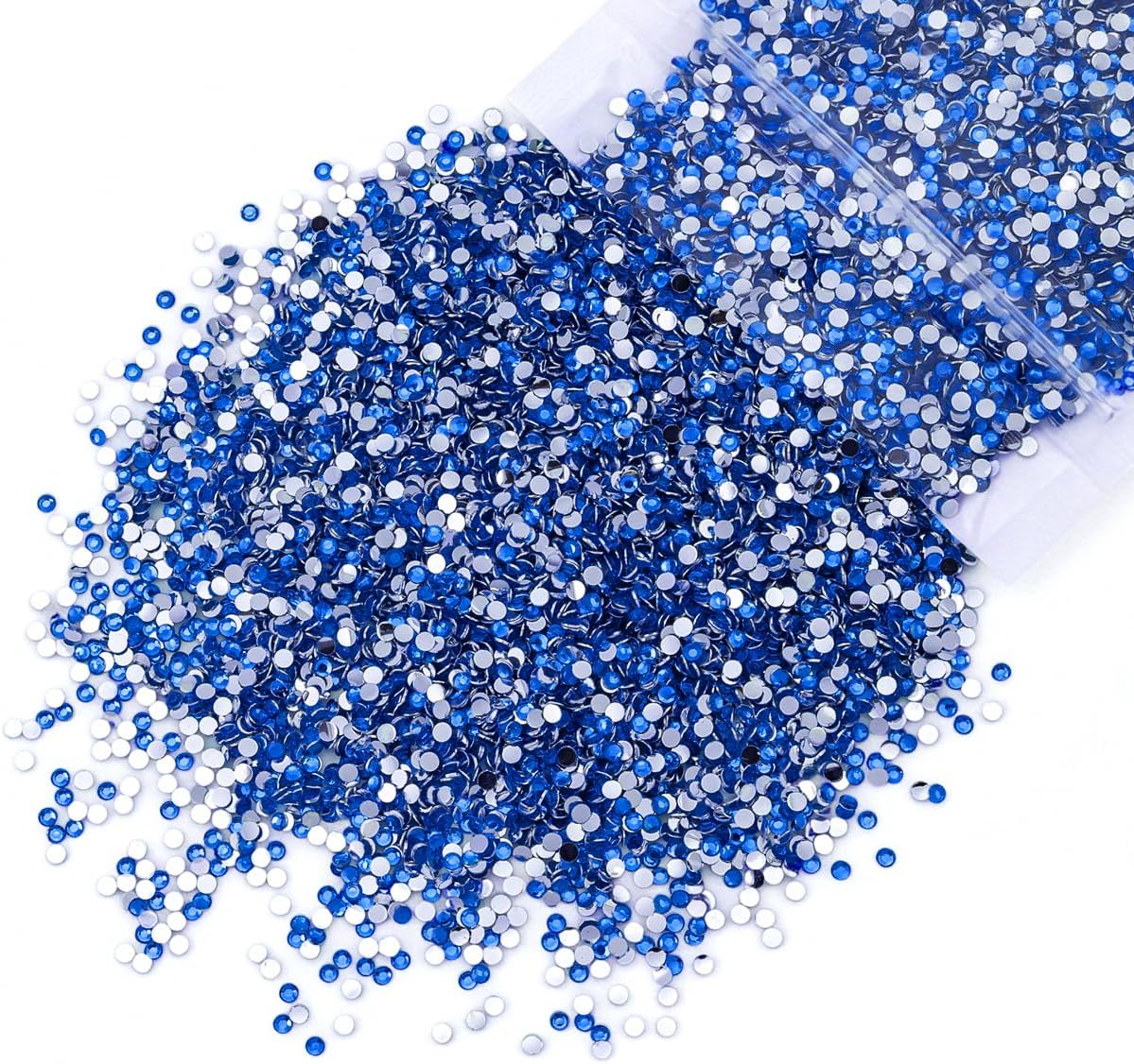 Amazon.com: qiipii 10000PCS 2mm Tiny Royal Blue Resin Rhinestones for ...