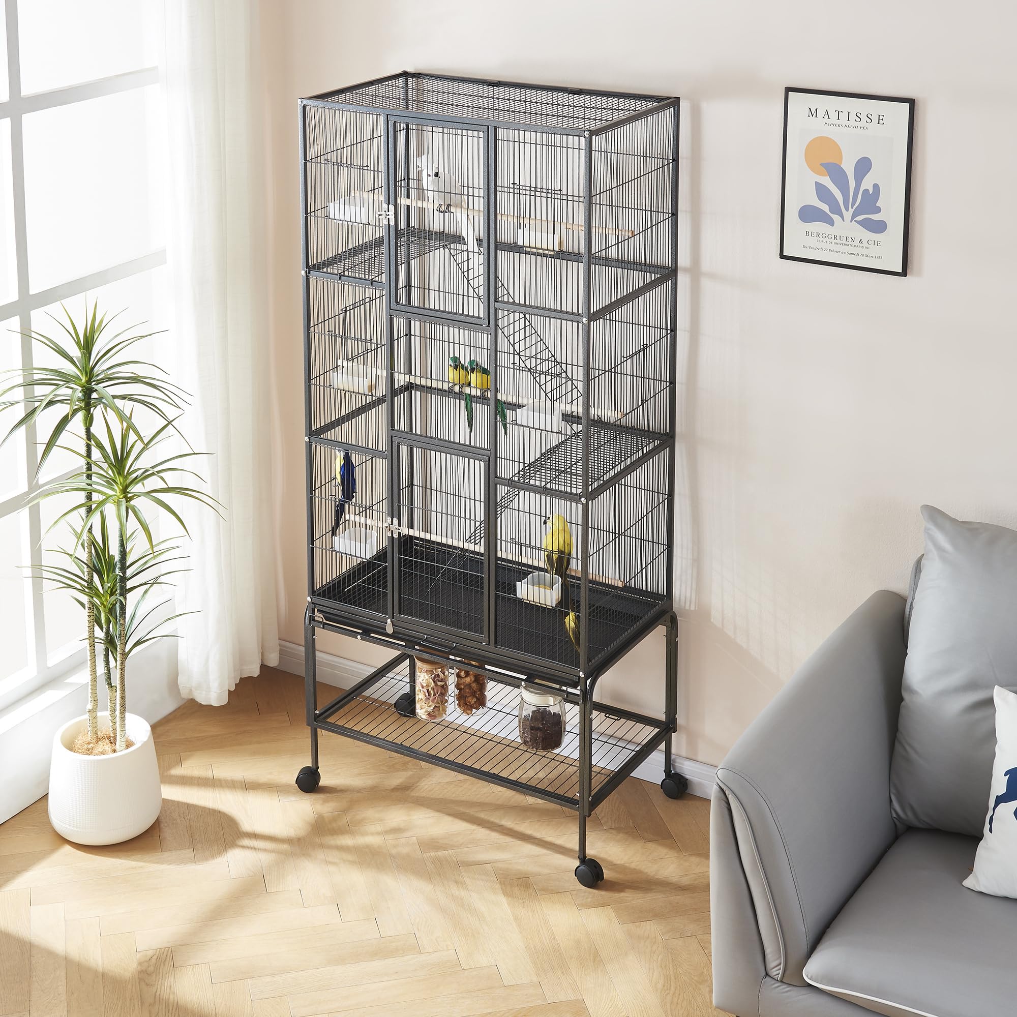 Snapklik.com : Panana 69inch Height Large Bird Cages Parrot Cage Wide ...