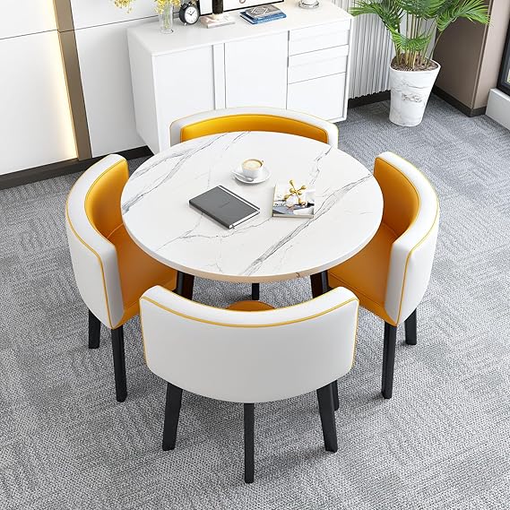Amazon.com - Kitchen Dining Table Set - Simple Small Round Conference ...