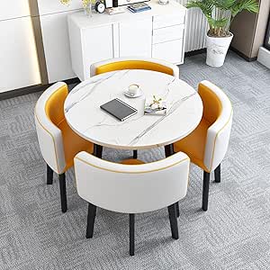 Amazon.com - Kitchen Dining Table Set - Simple Small Round Conference ...