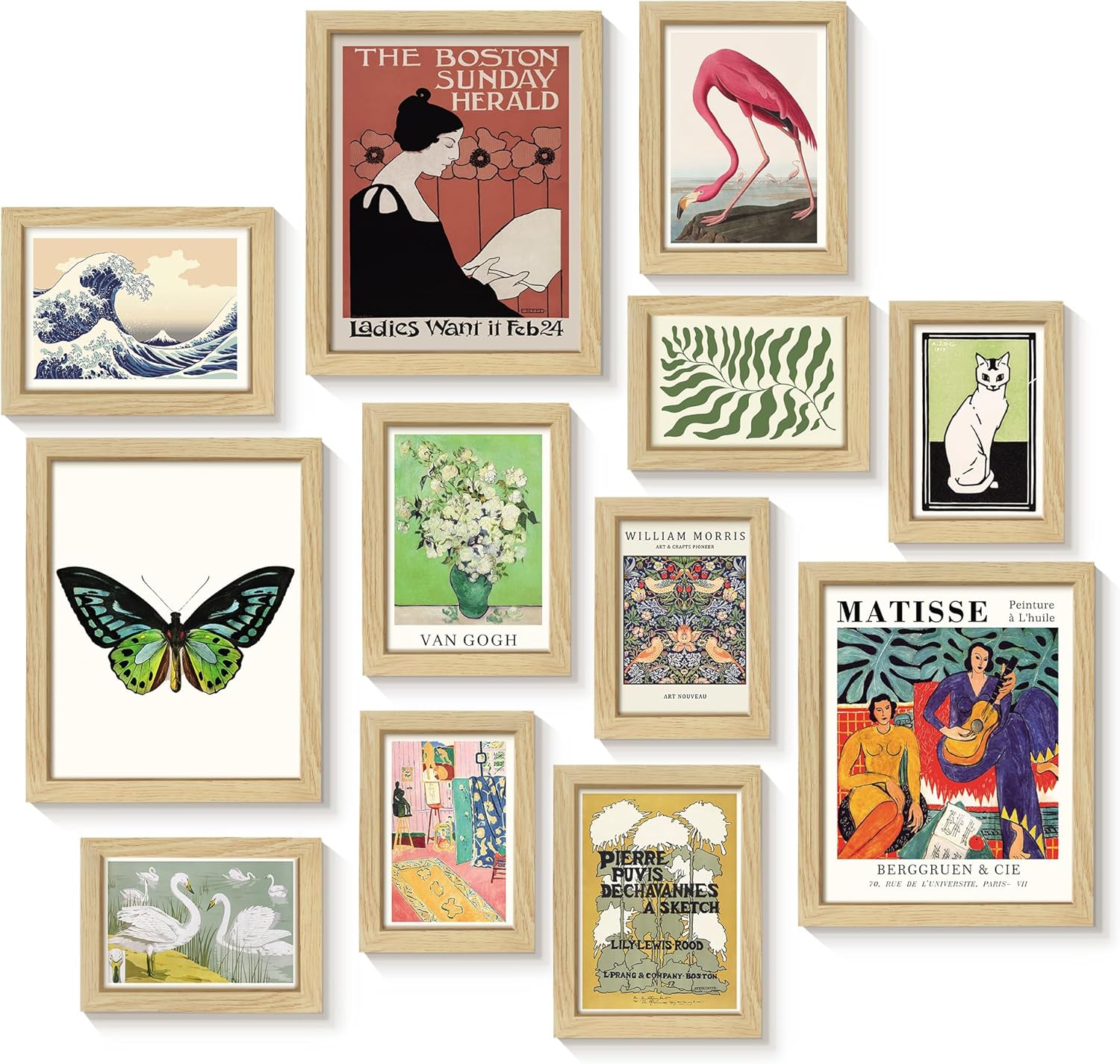 Amazon.com: Bzstyleart 12 PCS Eclectic Wall Decor,Vintage Wall Art ...