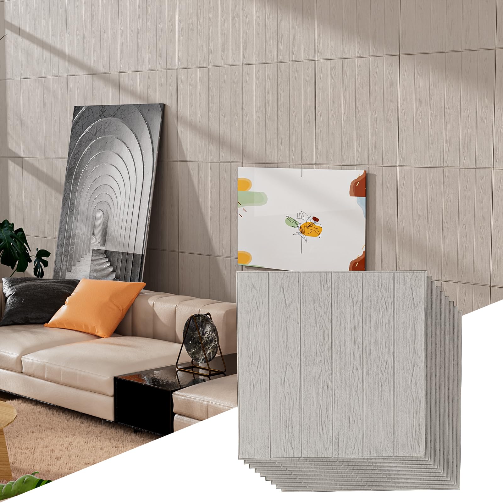 Snapklik.com : Slat Wall Panels Peel And Stick Foam, 10Pcs 53 SqFt 3D ...