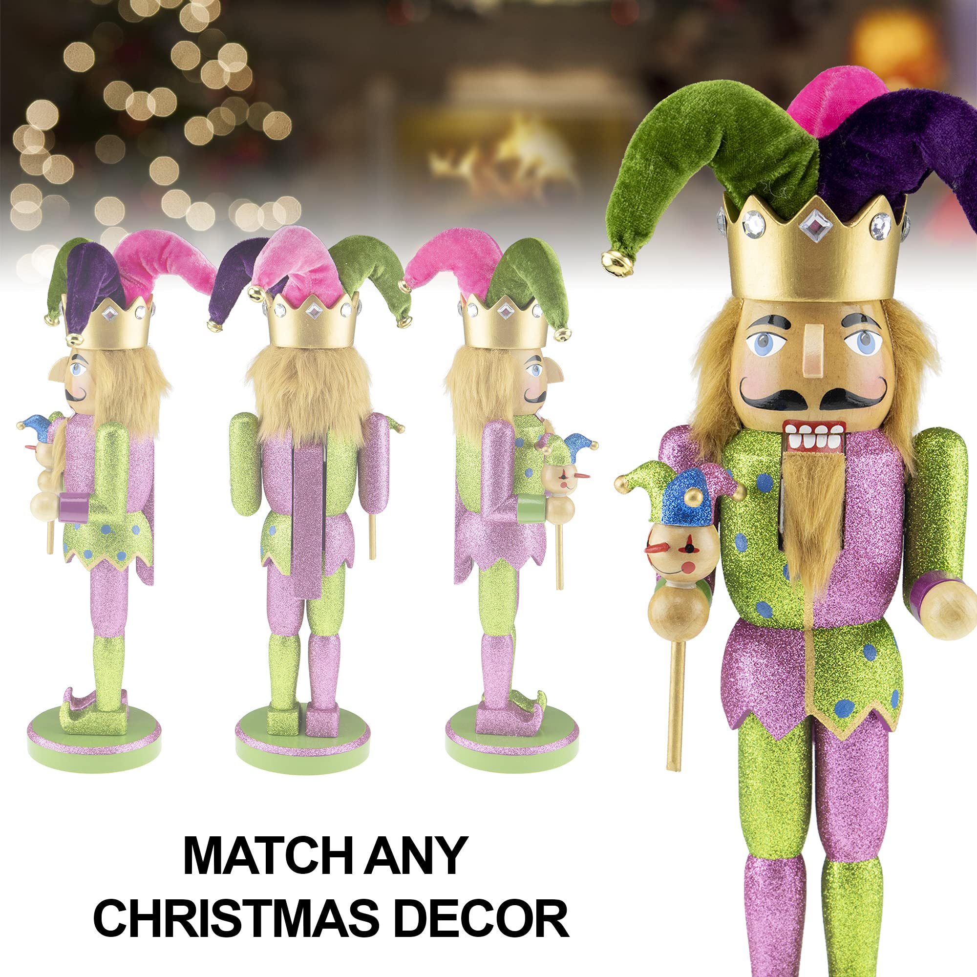 Snapklik.com : Clever Creations Pink And Green Jester 14 Inch ...