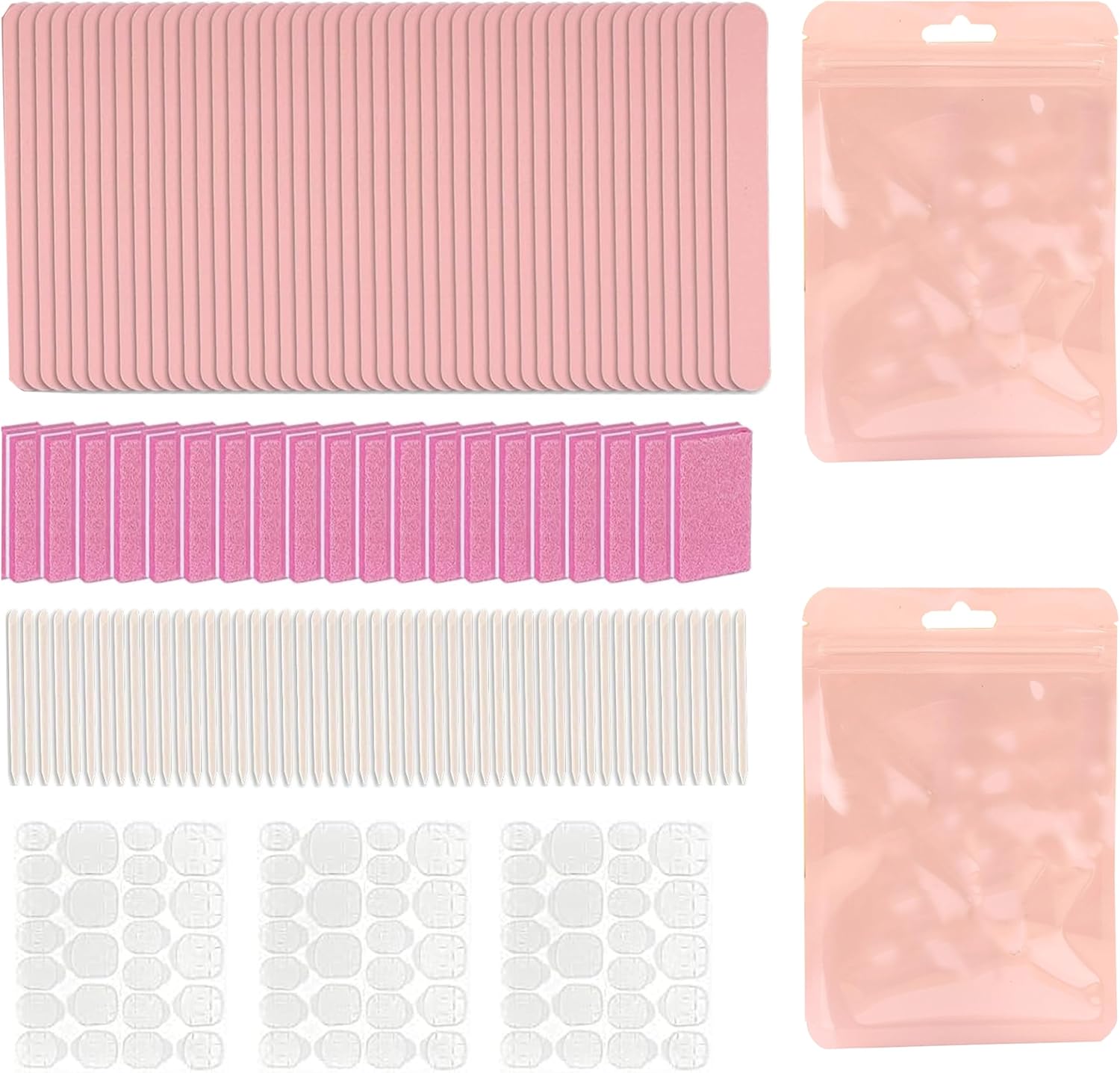 Amazon.com: 50 Set Press On Nail Tool Prep Kit for Nail Salon Business ...