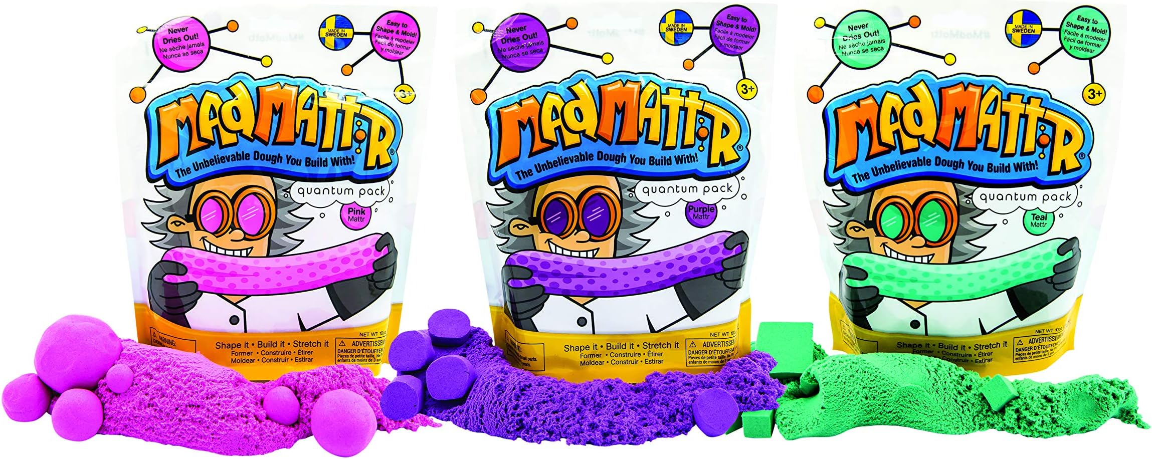 Amazon.com: Mad Matter Modeling Dough 12 Pack Set - Bundle with 12 Mad ...