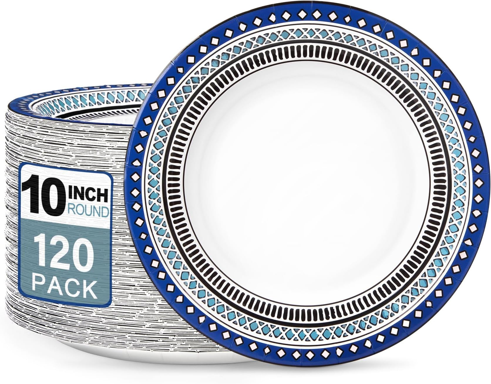 Amazon.com: FillTouch 400 Pack 7 Inch Disposable Paper Plates for ...