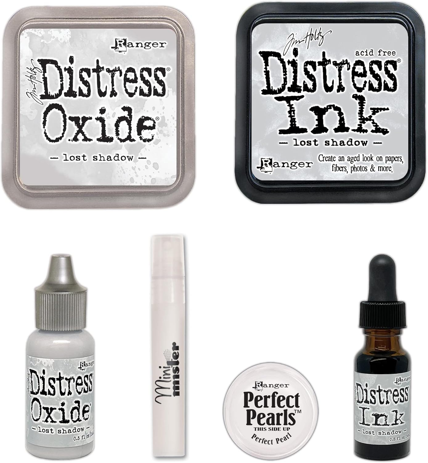 Amazon.com: Tim Holtz Lost Shadow Set - Distress Ink and Distress Oxide ...