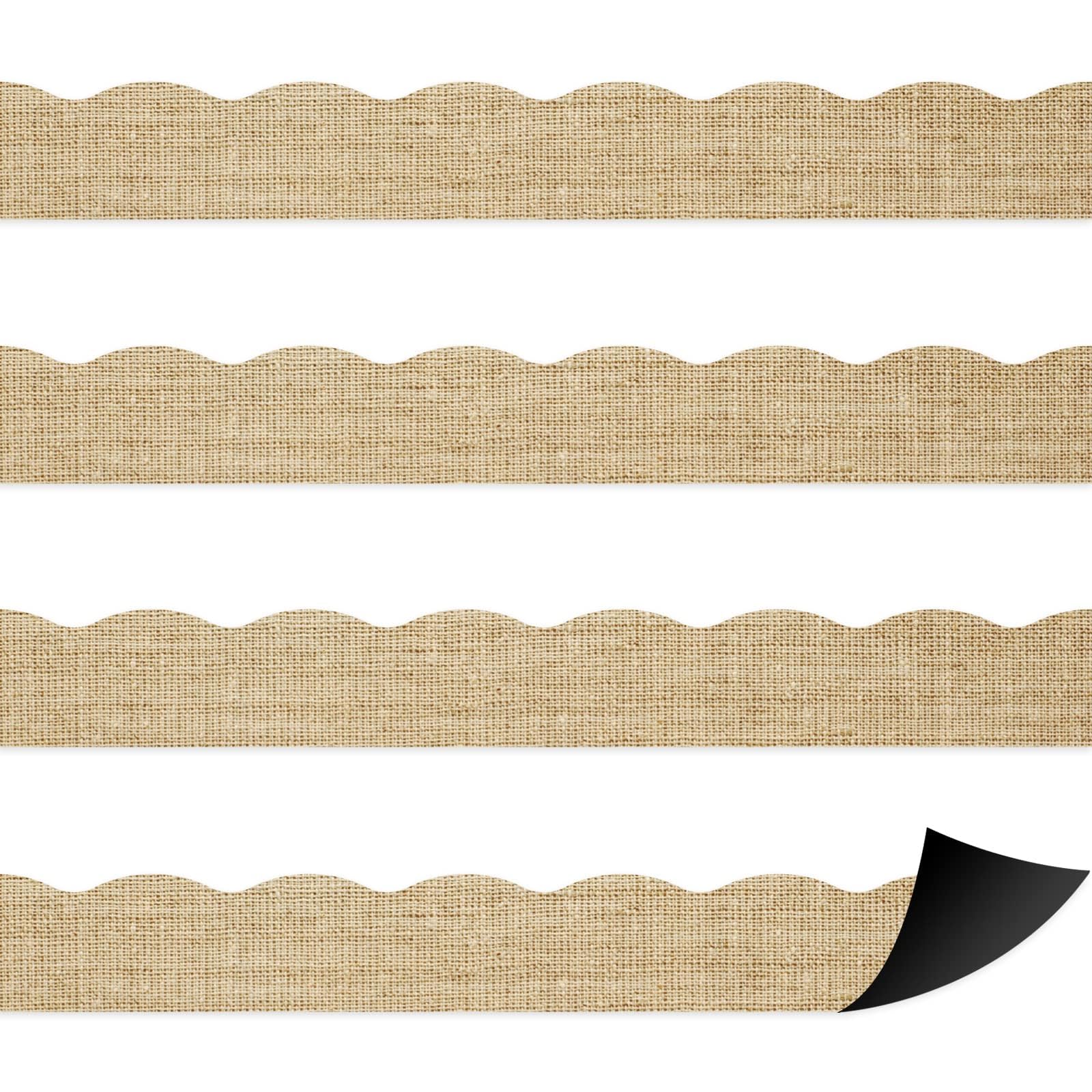 Snapklik.com : 24Pcs Magnetic Burlap Classroom Bulletin Board Border ...