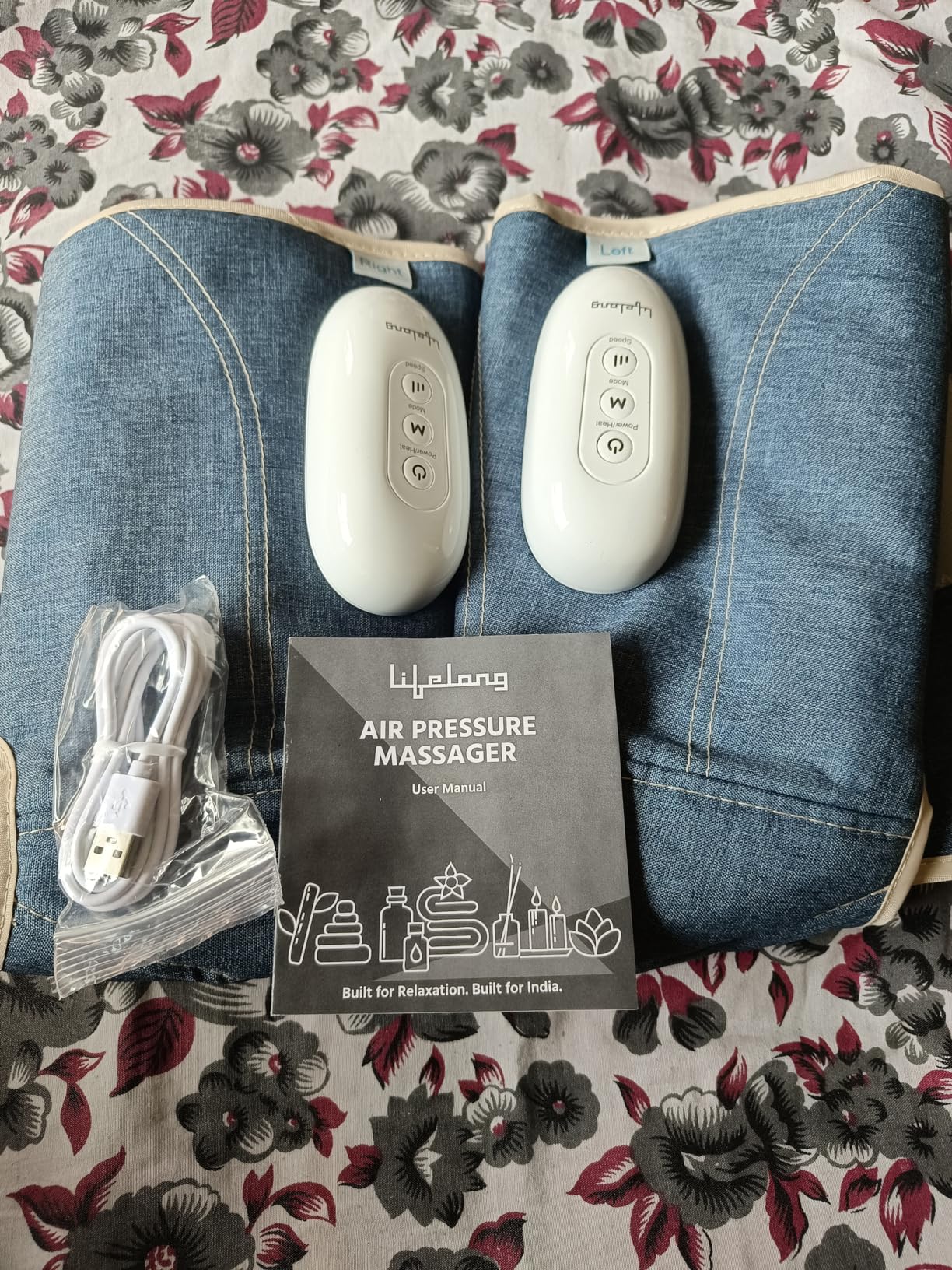 Lifelong Wireless Air Pressure Leg Massager Machine for Home - Thigh ...