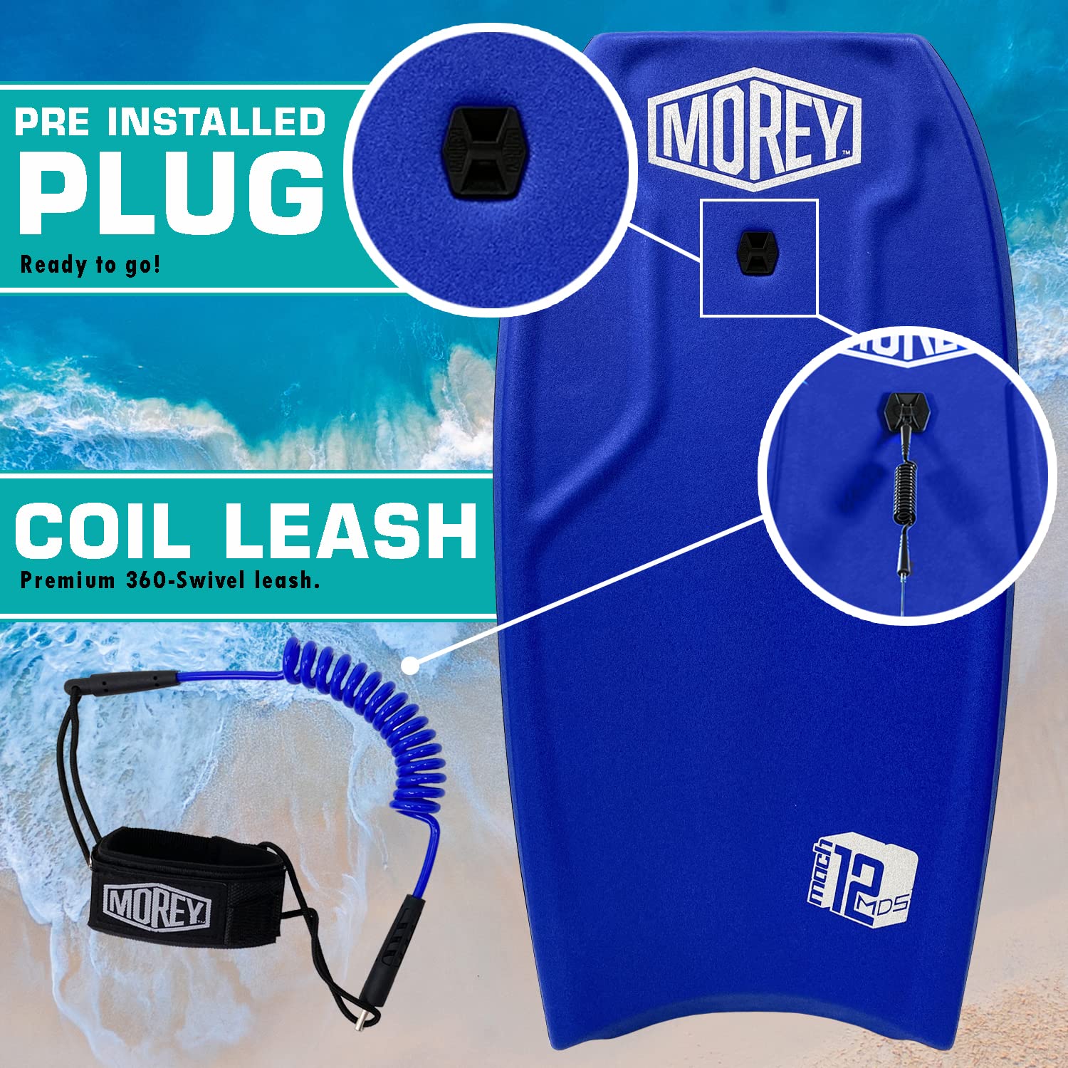 Mds+ Bodyboard Fiberglass Stringer MDS+ Bodyboard - 42.5 Inch With Mach ...