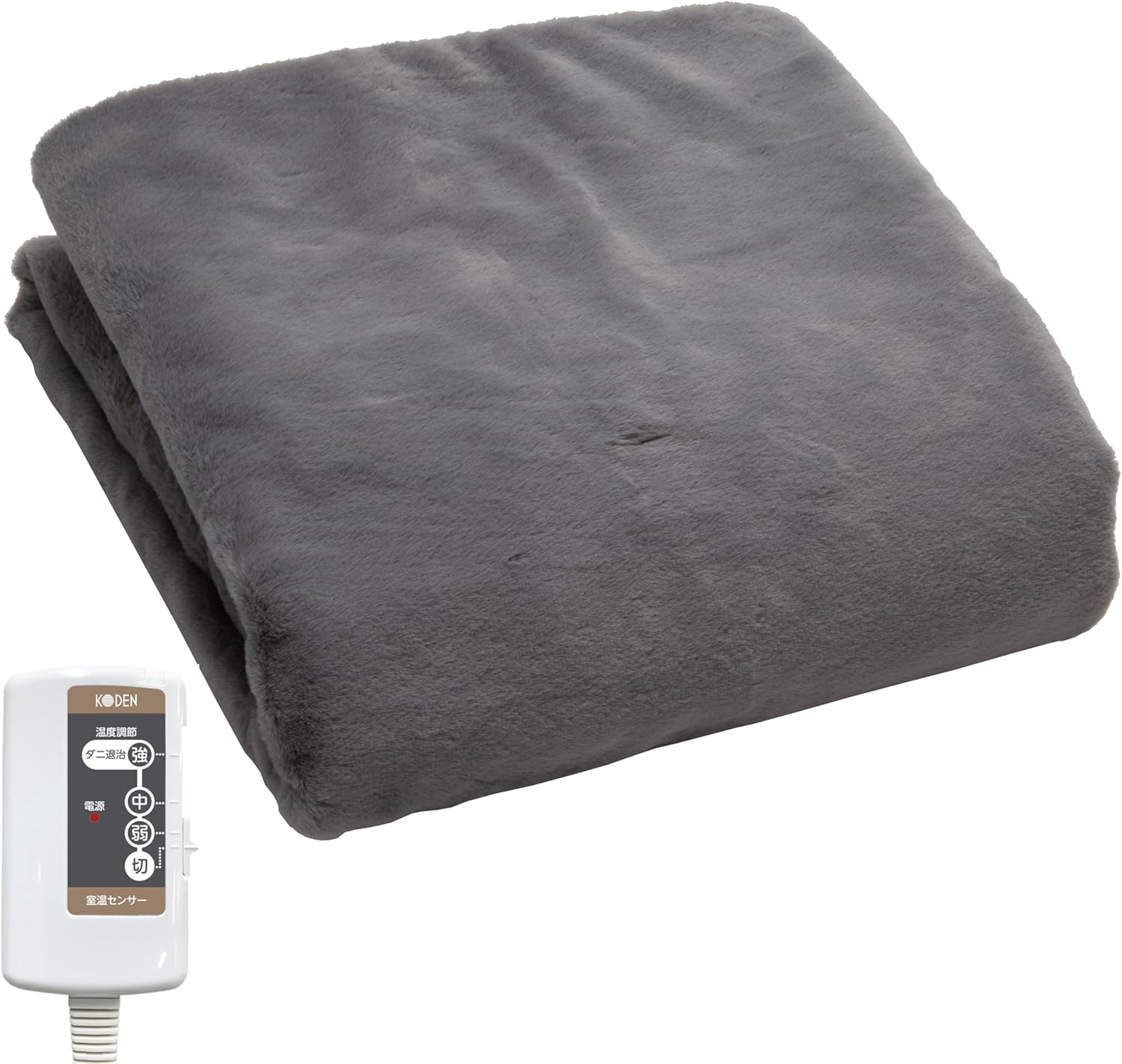 Amazon | 広電(KODEN) 電気毛布 掛け 敷き 188×130cm ラビットファー 洗える ダニ退治 スライド温度調節 CWB801R-HM | 広電(KODEN) | 電気毛布・ひざ掛け