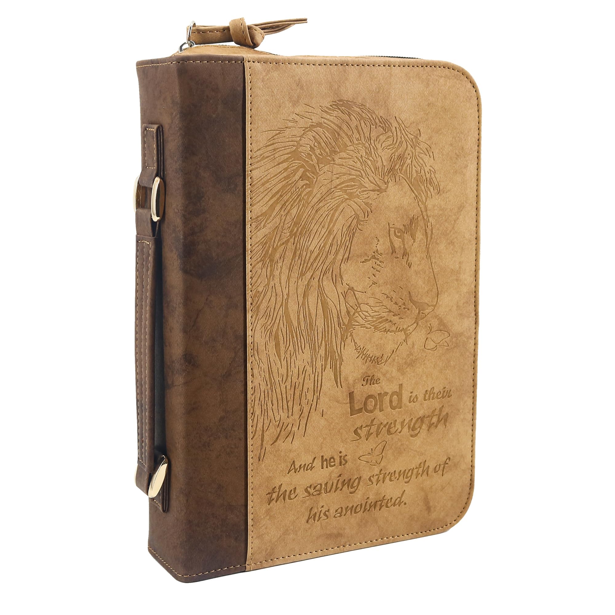 Amazon.com: GraduatePro Men's PU Leather Bible Cover The Lord is Thier ...