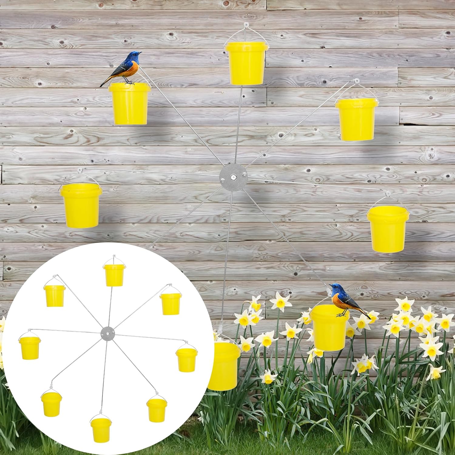 Amazon.com : NEMTMCUA Ferris Wheel Bird Feeder Outdoor Hanging ...