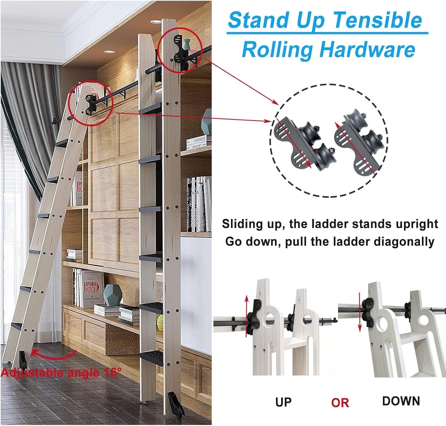 Rolling Library Ladder Hardware Kit, Telescope Nepal | Ubuy