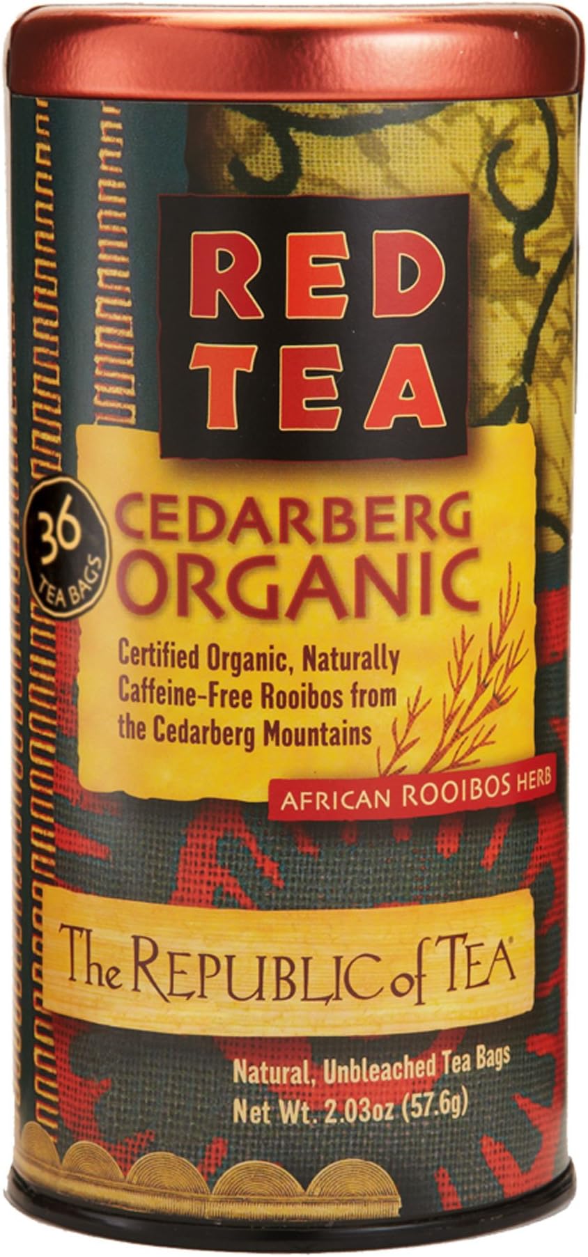 Amazon.com : The Republic Of Tea Cinnamon Orange Red Tea, 36 Tea Bags ...