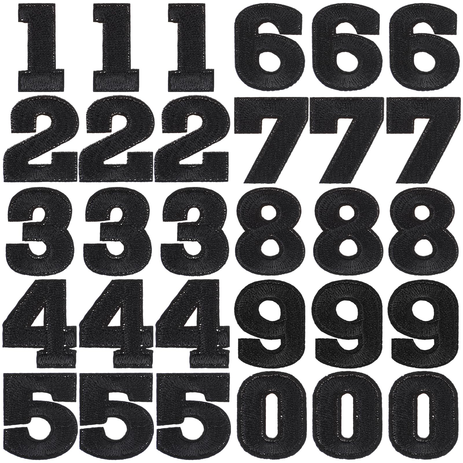 Amazon.com: 30 Pieces Iron on Numbers Patches 0-9 Iron On Stickers ...