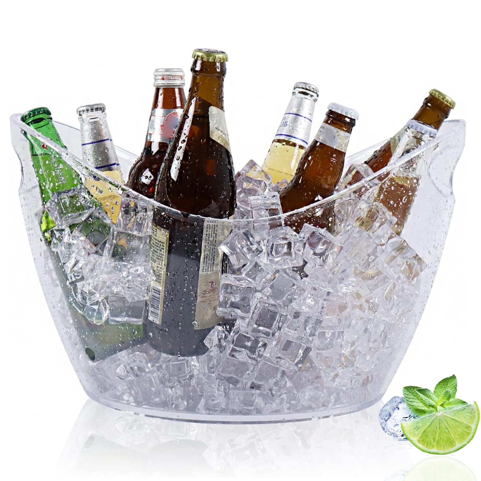 Ice Bucket Beer Bucket Beverage Tub, 12L Large Capacity Large Drink ...