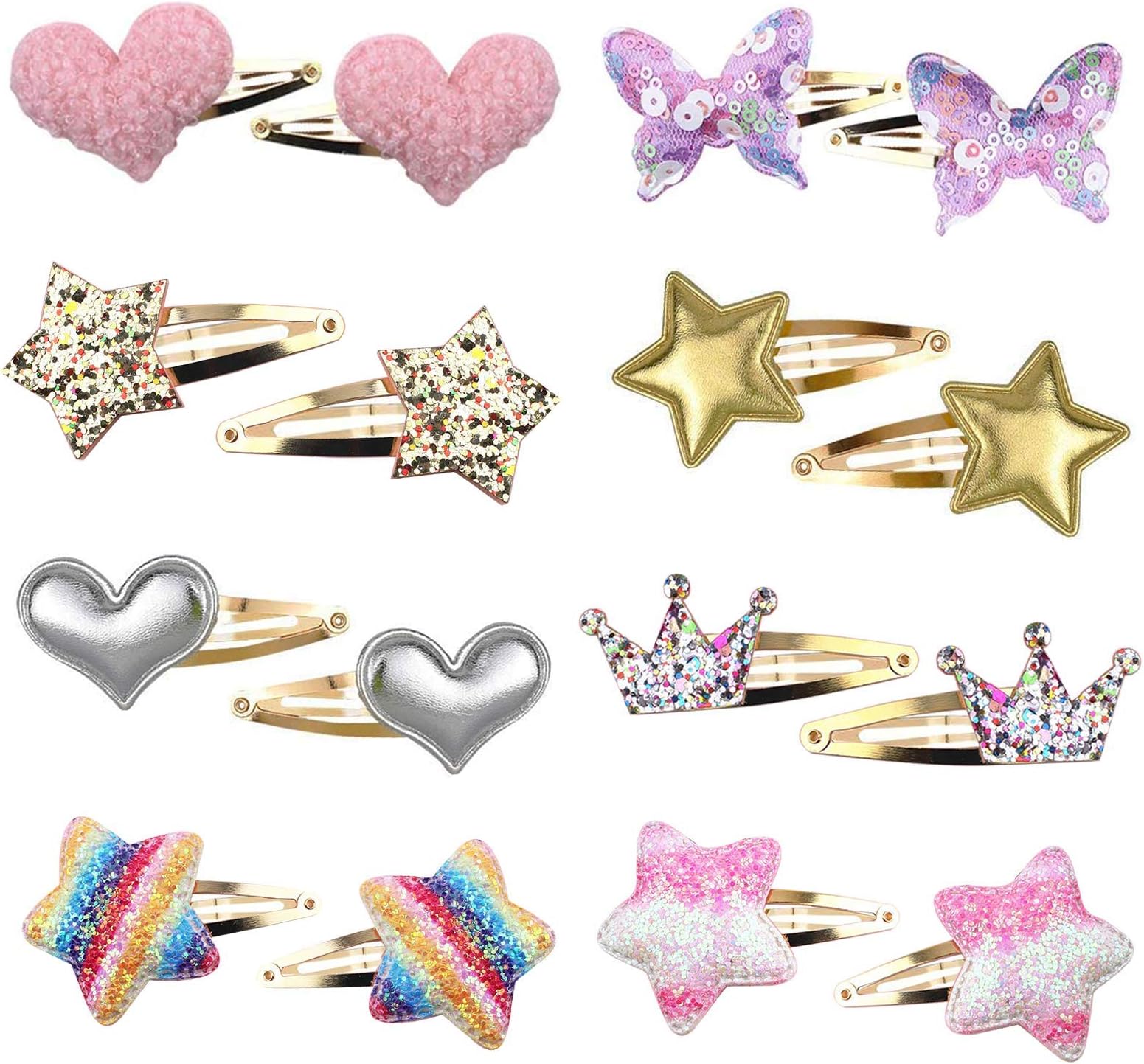 Amazon.com : Luv Her Magical Confetti Hair Clips for Kids - 6pc Cute ...