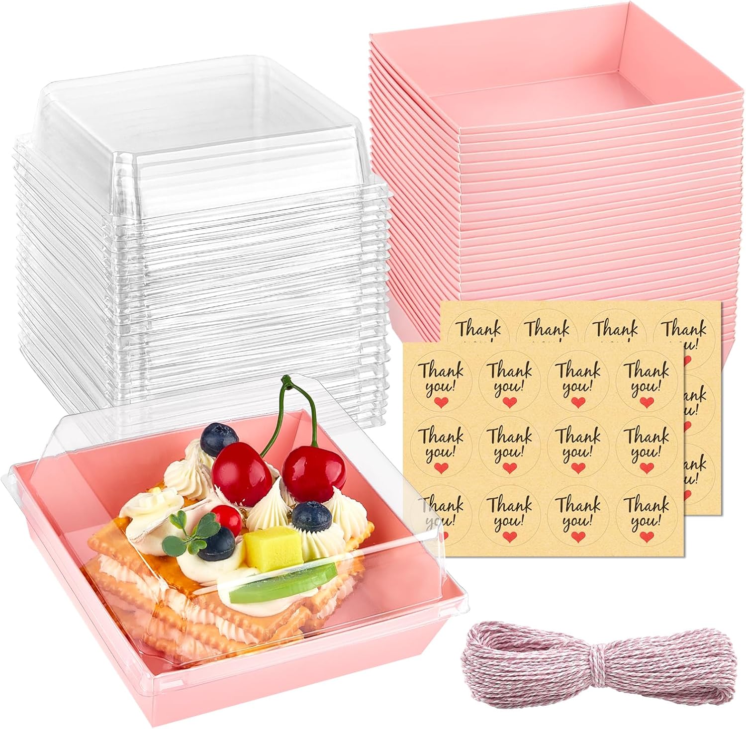 Amazon.com: Kucoele 20 Pack Small Charcuterie Boxes with Clear Lids, To ...