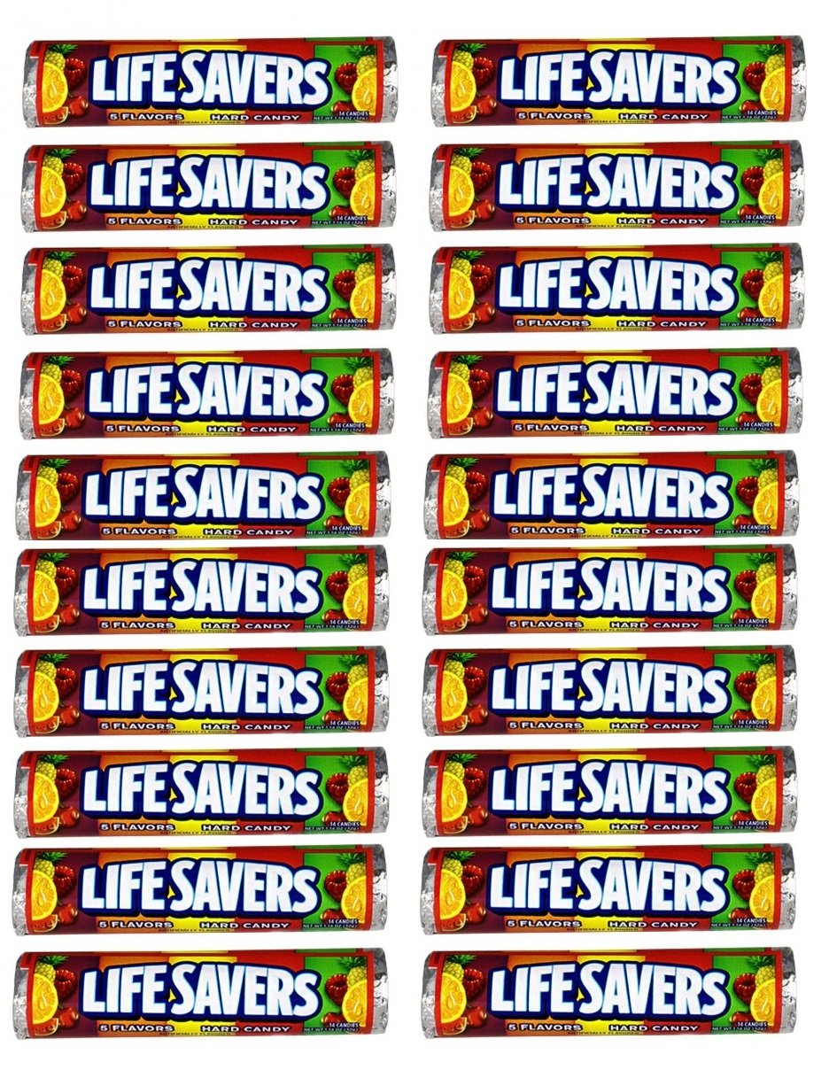 Amazon.com : Lifesavers 5 Flavors Hard Candy: 20 Rolls of 14 Pieces ...
