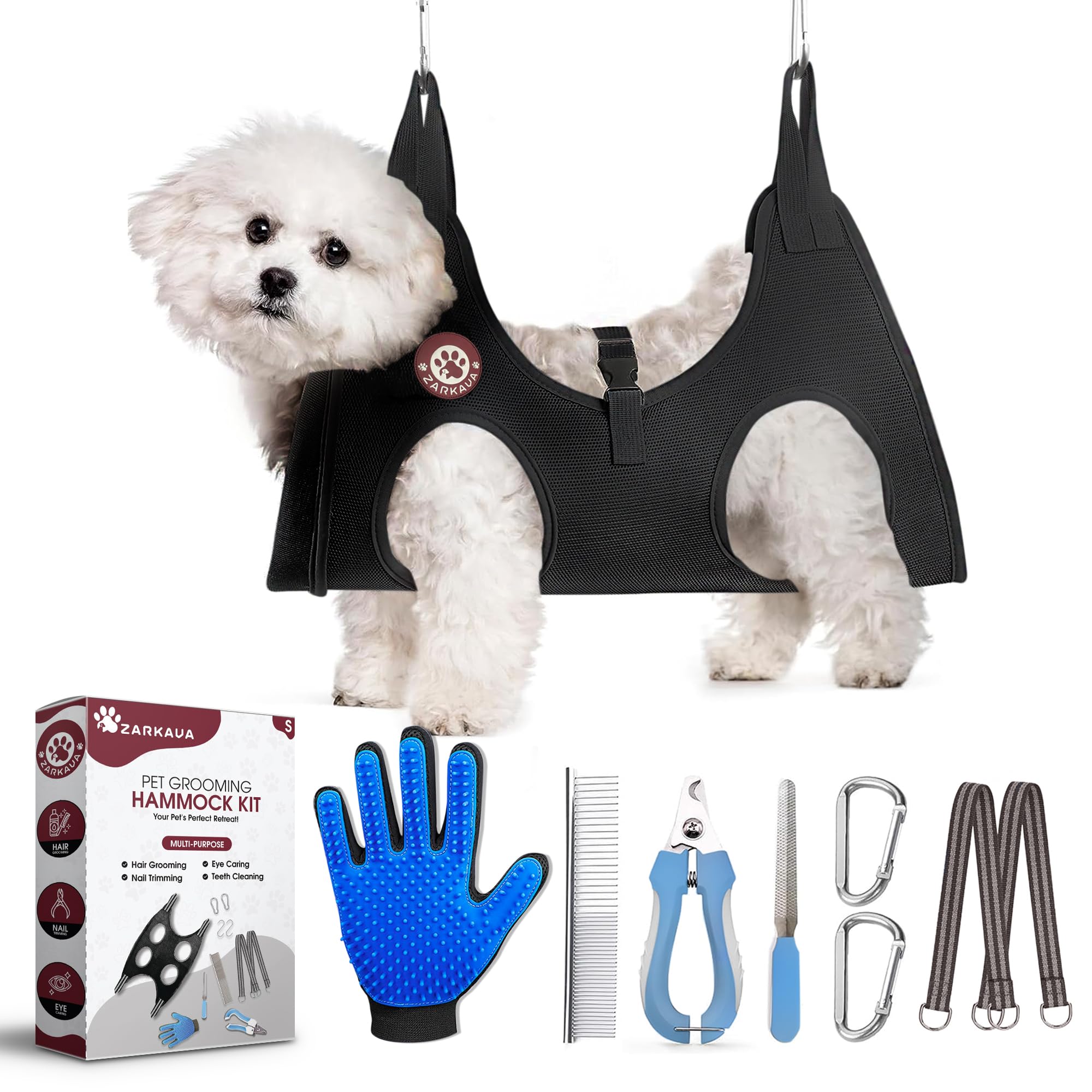 Amazon.com : Dog Grooming Hammock for Small Dogs, 30 lbs | 5-in-1 Dog ...