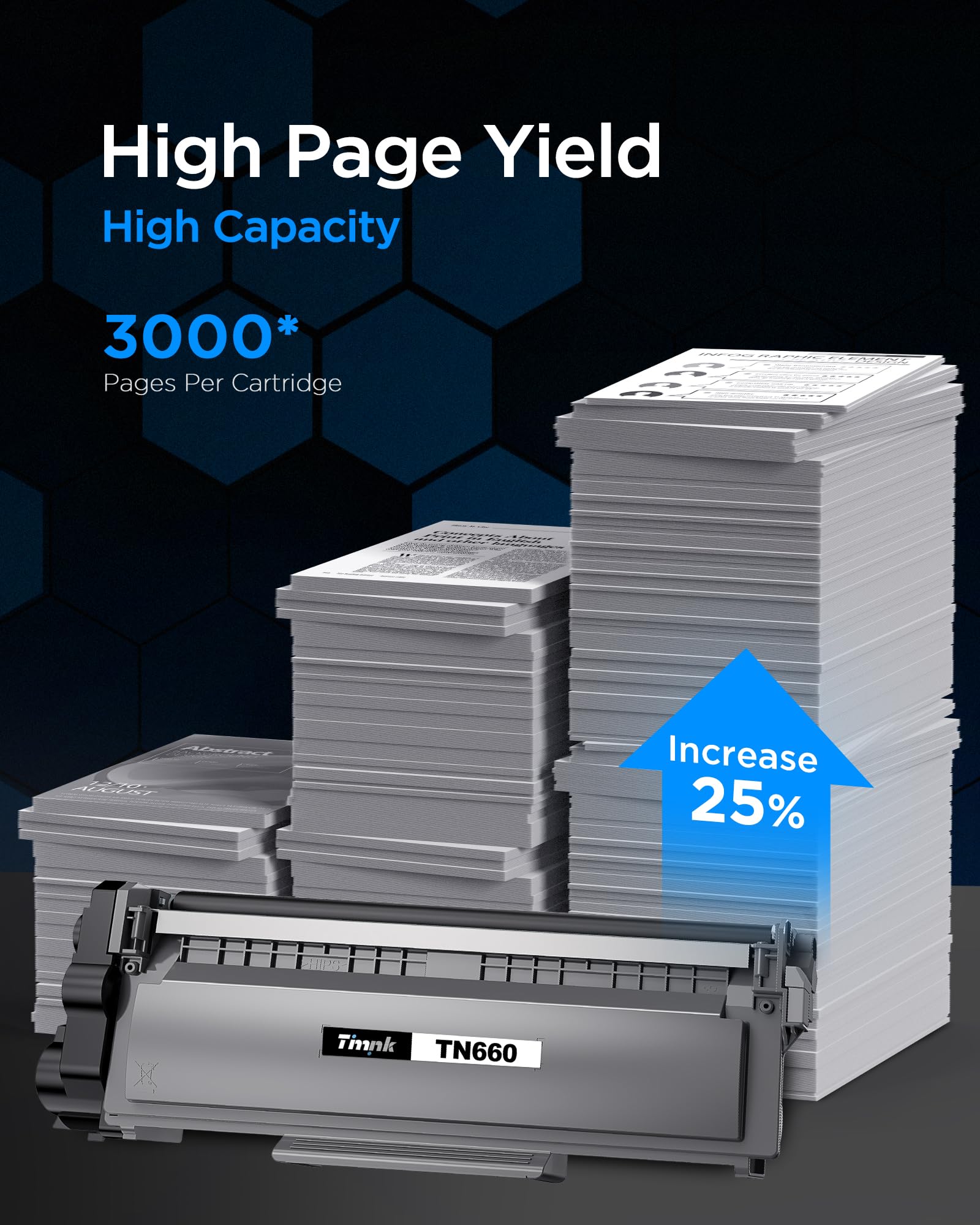 Timink TN660 Compatible Toner Cartridge Replacement for Brother TN660 ...