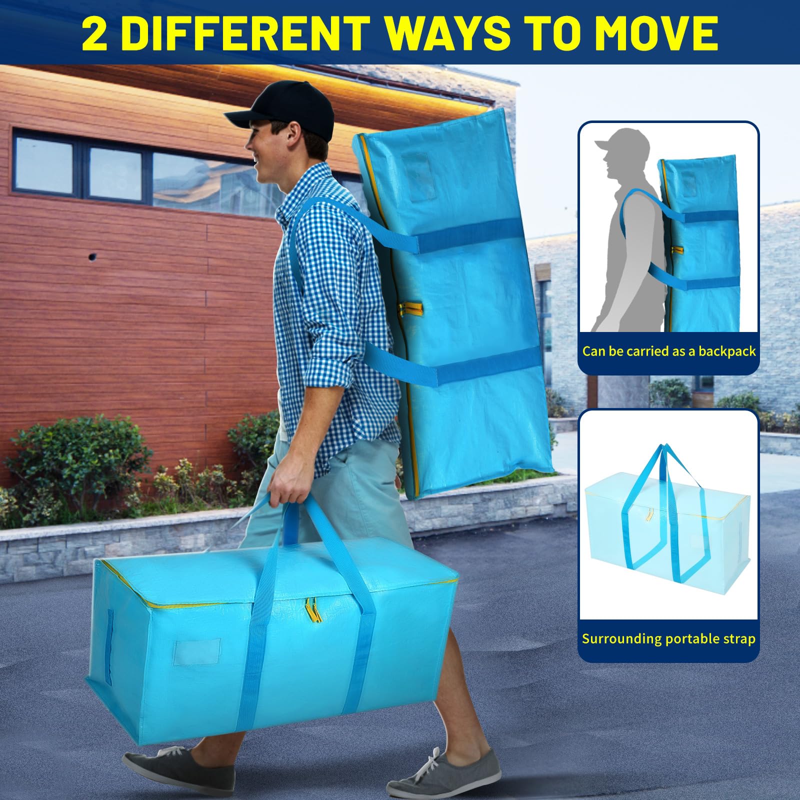 Moving Bags ?Blue Moving Bags Heavy Duty Extra Large?Storage Bags with ...