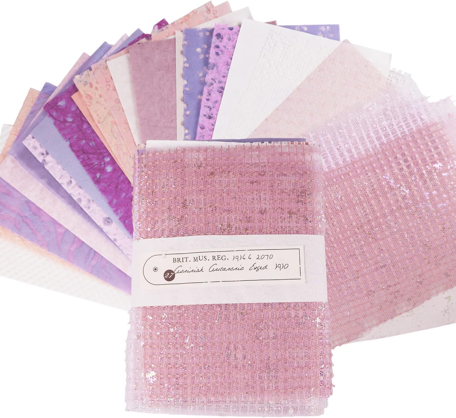 Amazon.com : 42 Sheets Textured Scrapbook Paper and Mesh Fabric ...