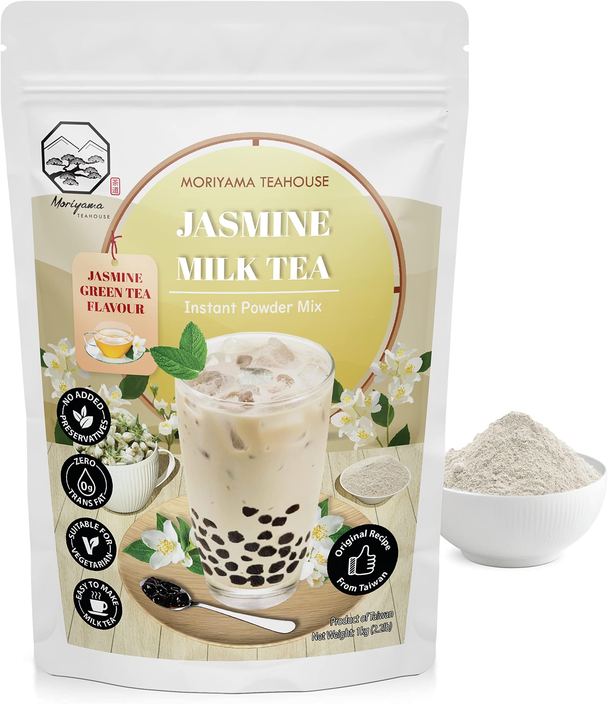 Amazon.com : Jasmine Green Tea Bubble Milk Tea Instant 3in1 Powder Mix ...