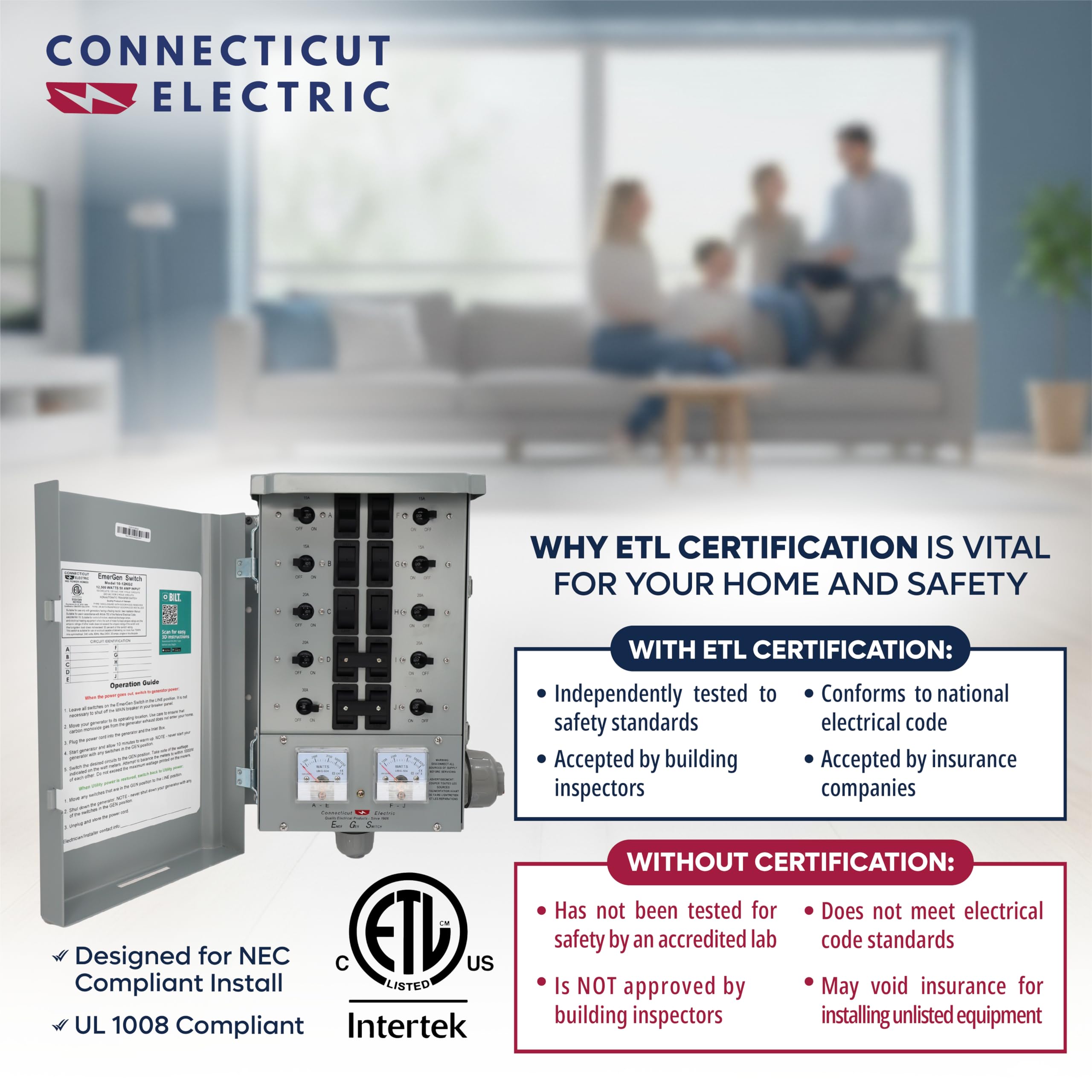 Snapklik.com : Connecticut Electric EmerGen Transfer Switch - 50 Amp ...