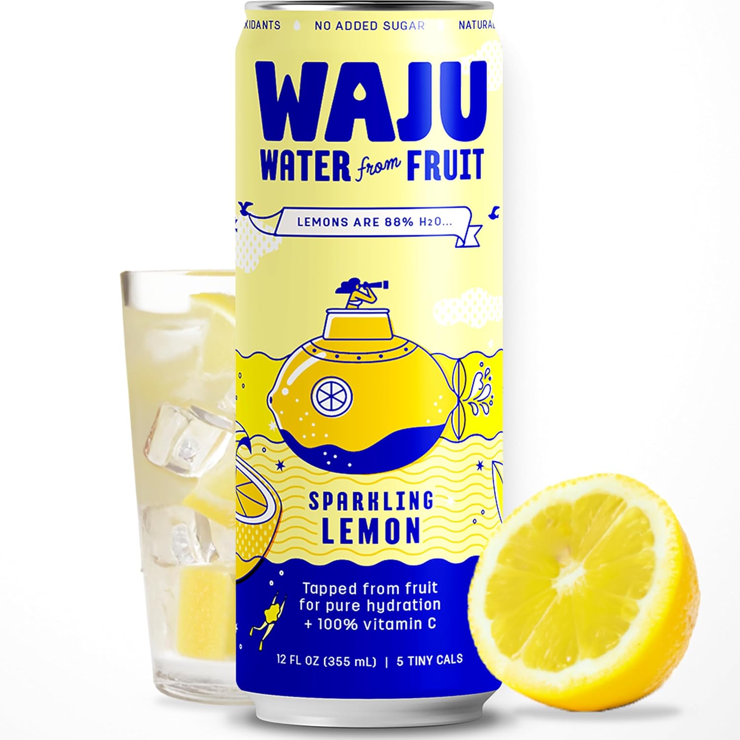 Amazon.com : Natural Lemon Sparkling Water – Direct from Fruit ...