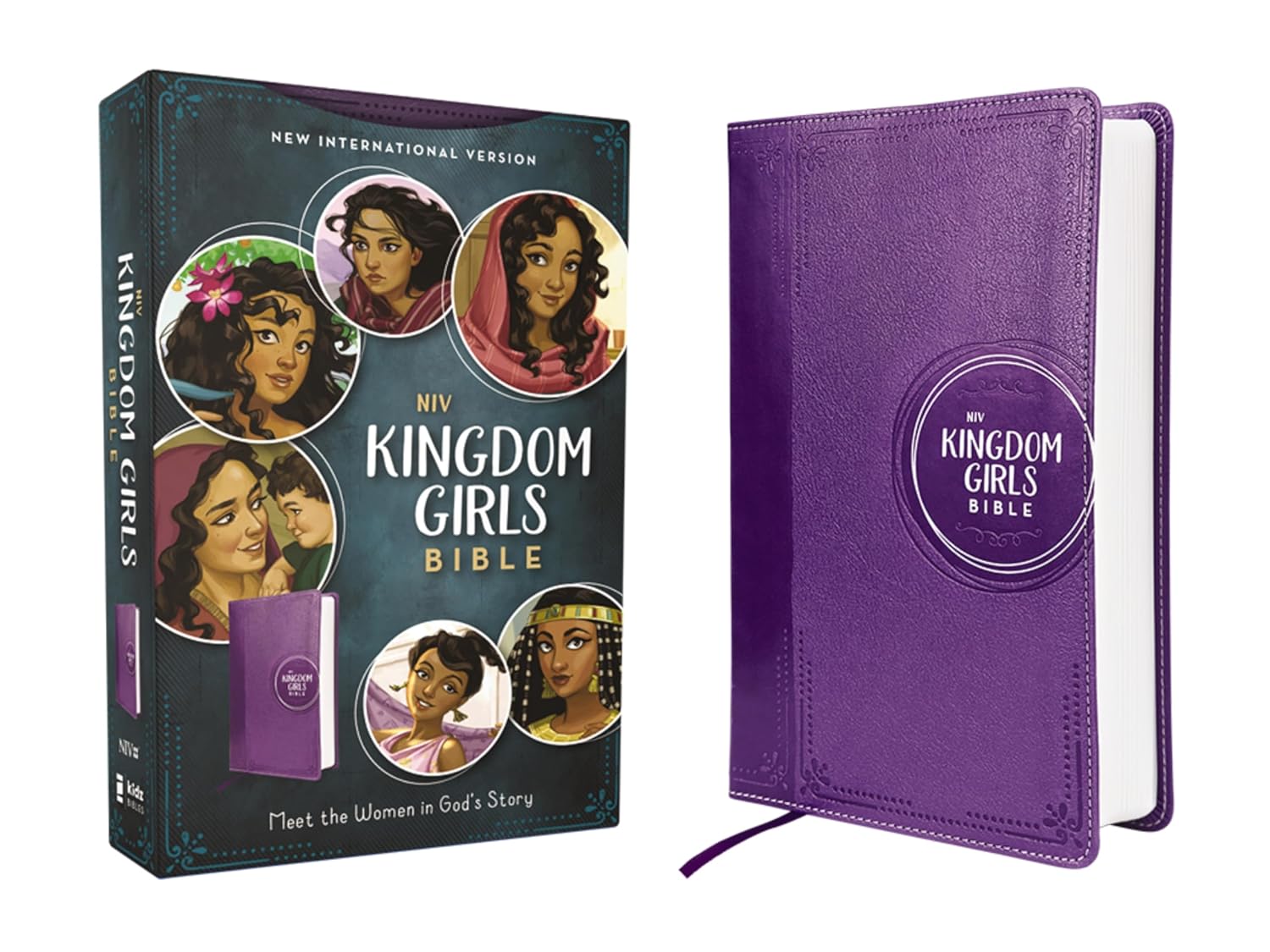 NIV, Kingdom Girls Bible, Full Color, Leathersoft, Purple, Comfort ...