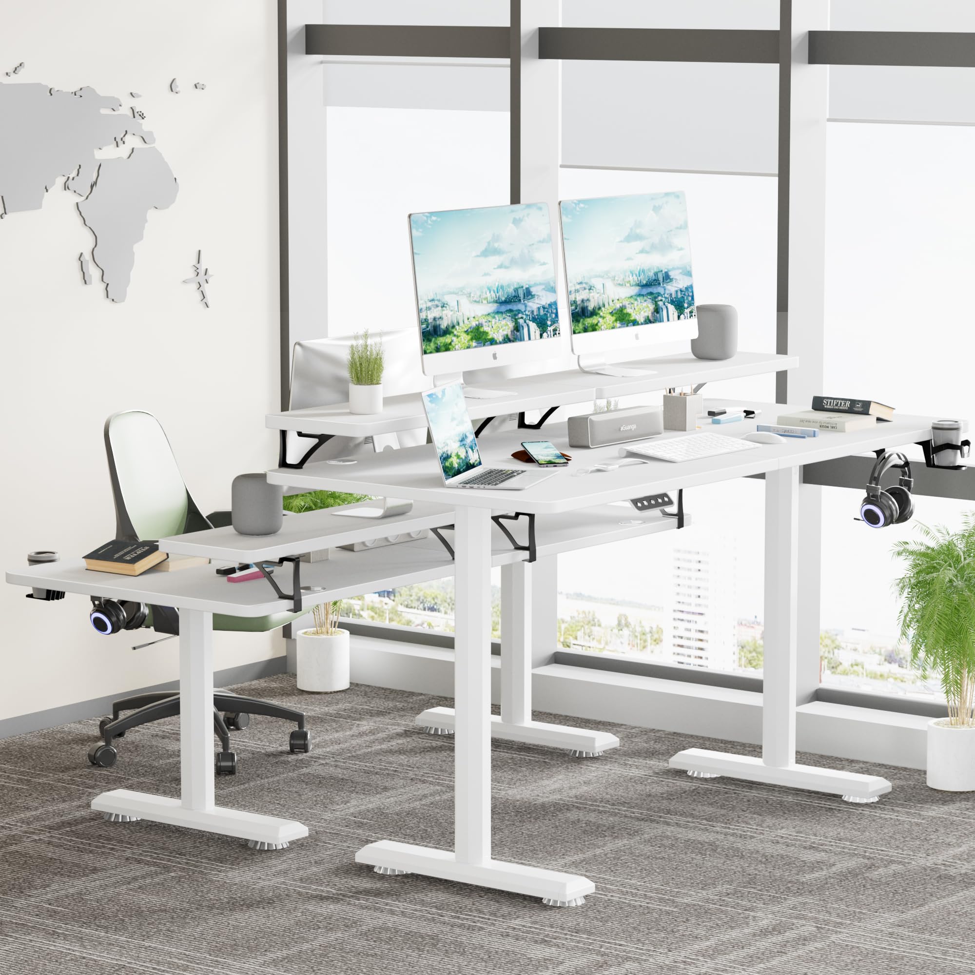 Snapklik.com : JUMMICO Electric Standing Desk, Adjustable Height Desk ...
