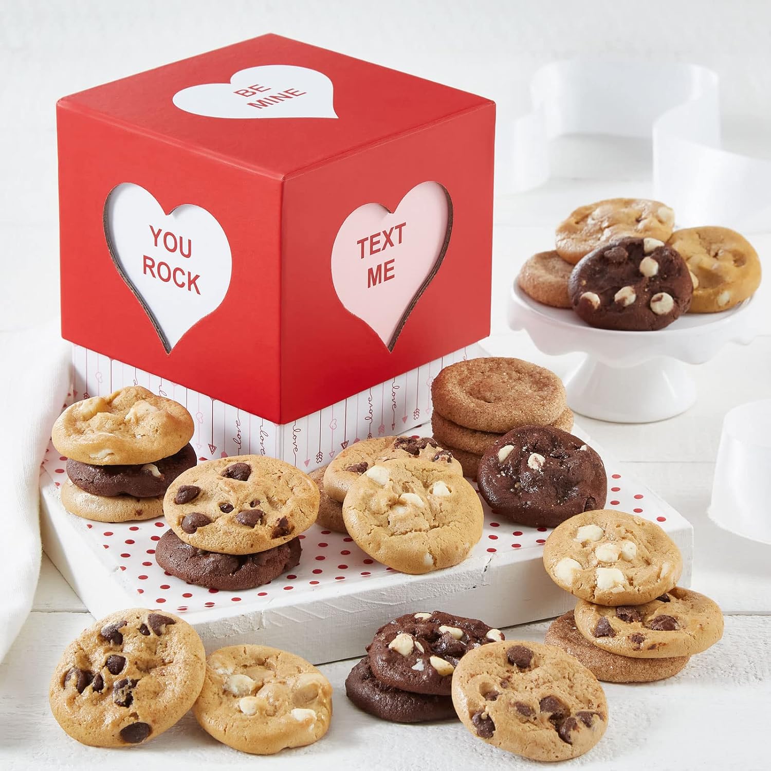 Amazon.com: Mrs. Fields - Mini Conversation Hearts Cookie Box, Assorted ...
