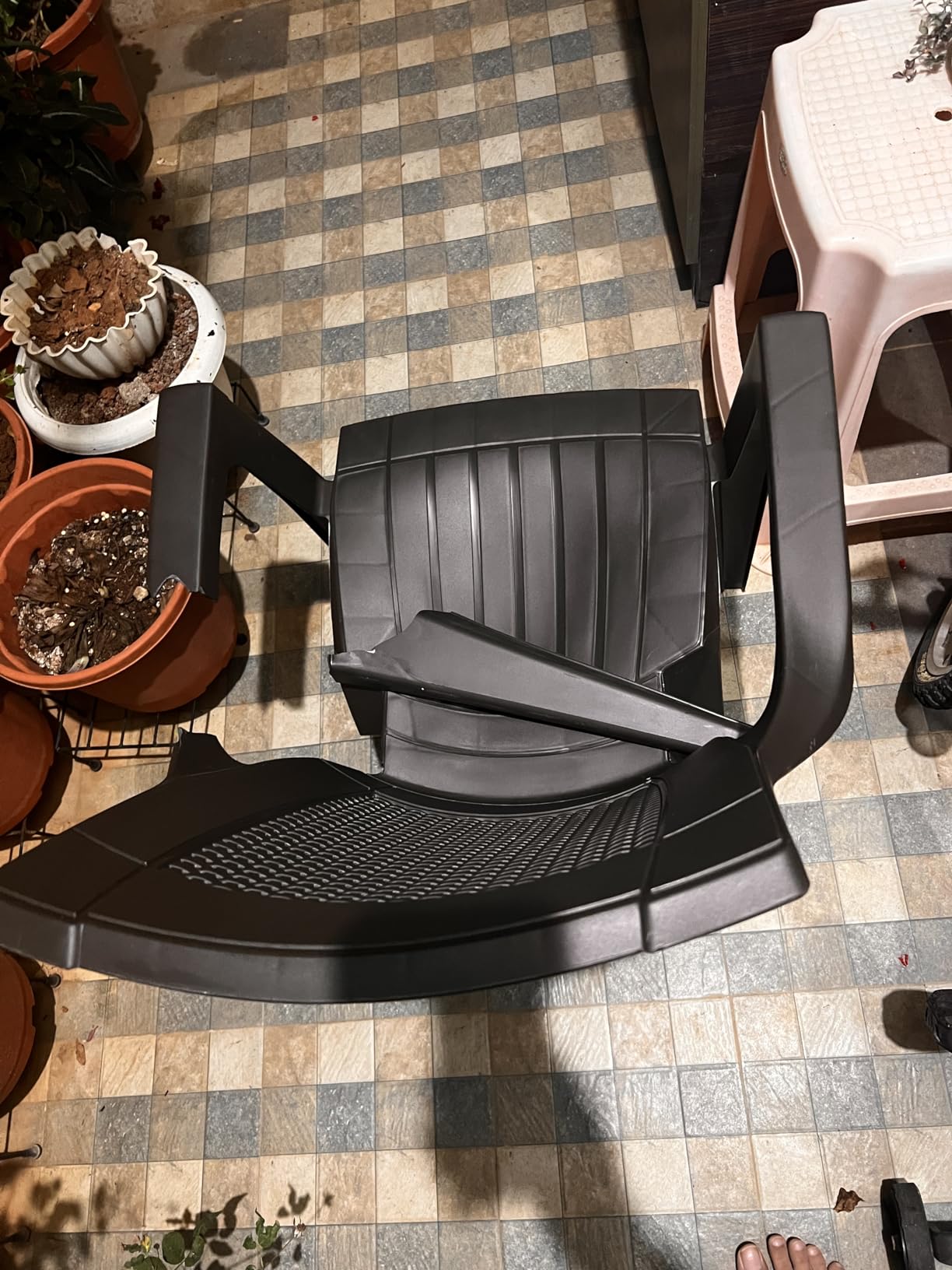 Mamtha Plastic Chair | Set Of 2 | Matt And Gloss Pattern | For Dining ...