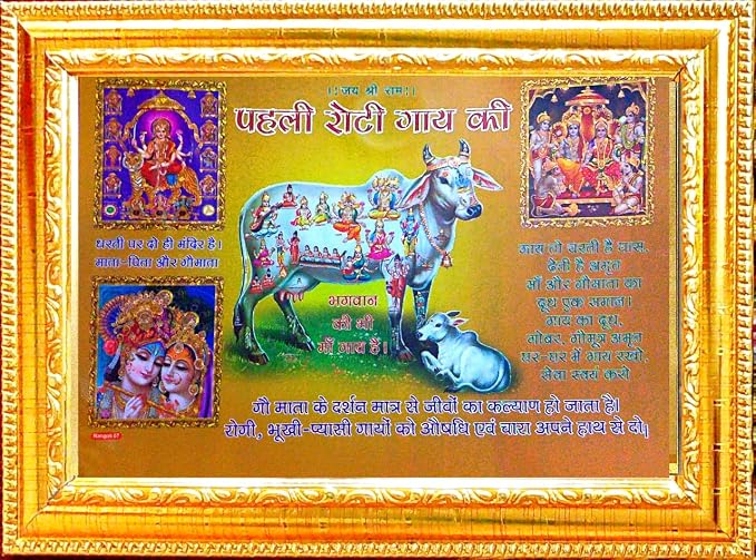 Suninow 3D Photo of Kamadhenu/Gau MATA/Kamdenu/Kamdhenu/Kamadhenuvu/Cow ...
