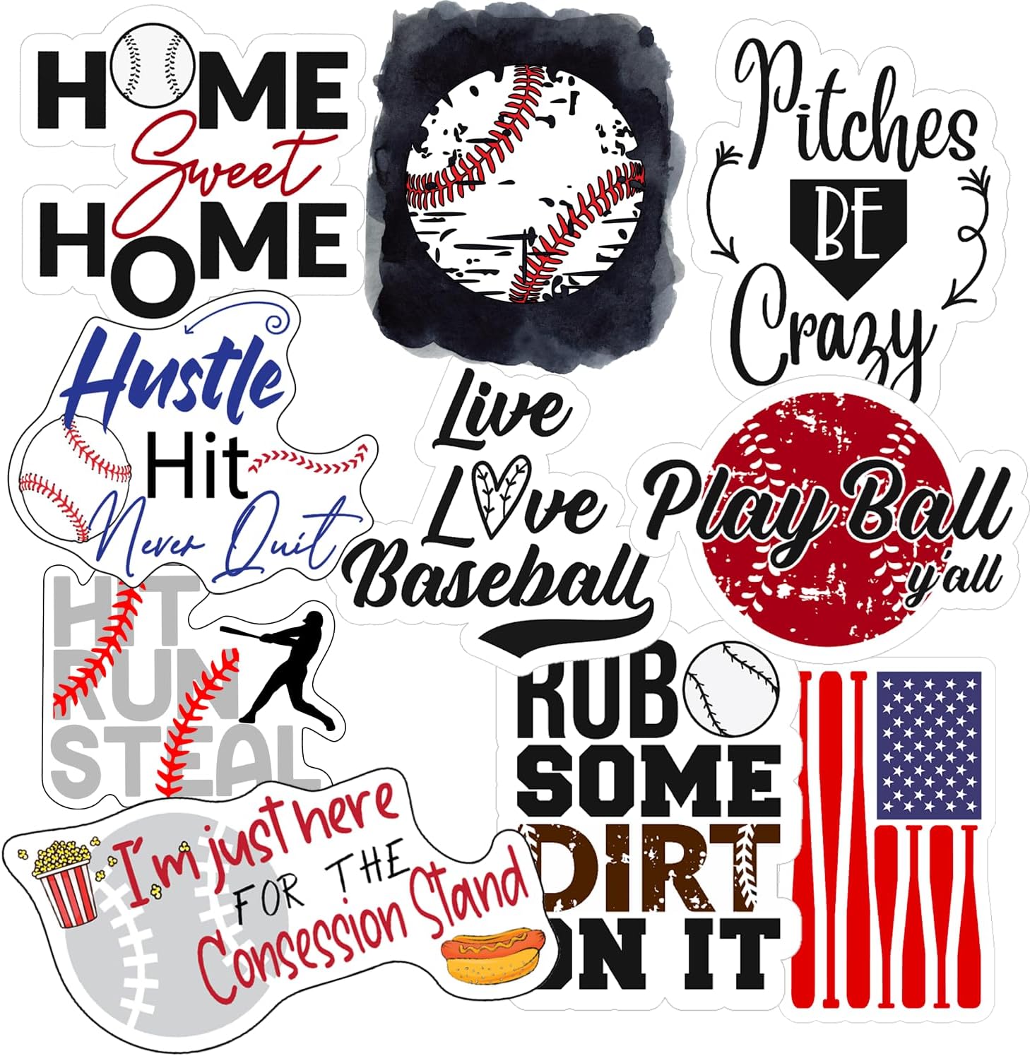 Amazon.com: Baseball Stickers - Perfect Baseball Gifts for Boys ...